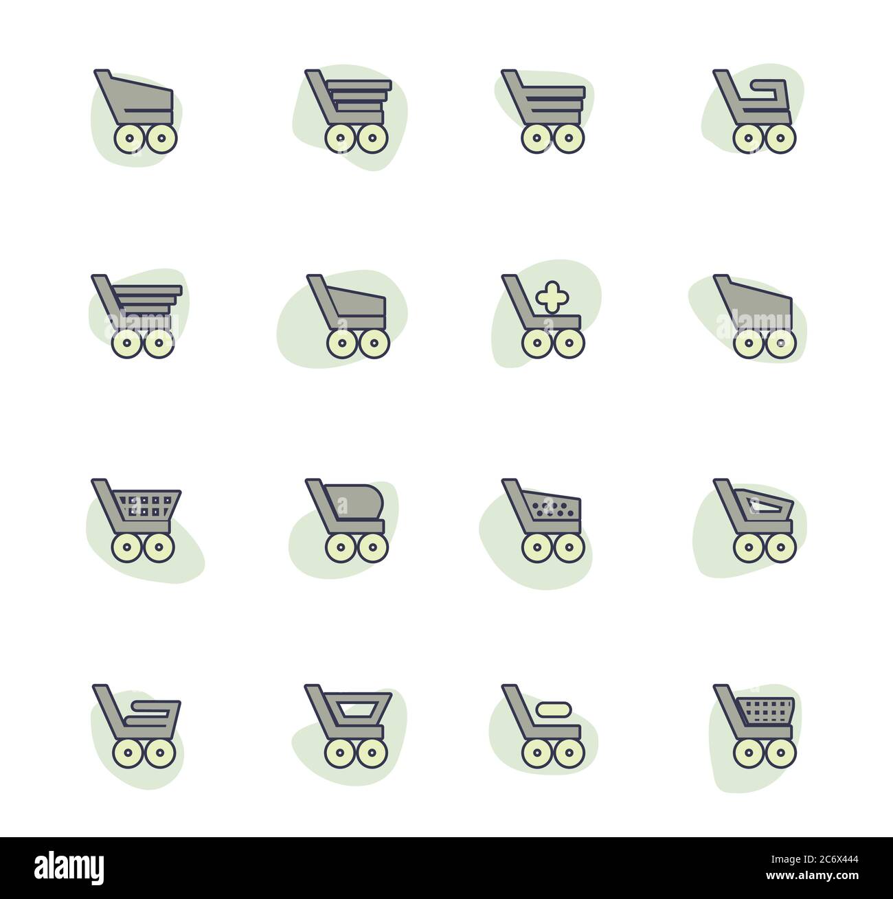 Basket icons set Stock Vector Image & Art - Alamy