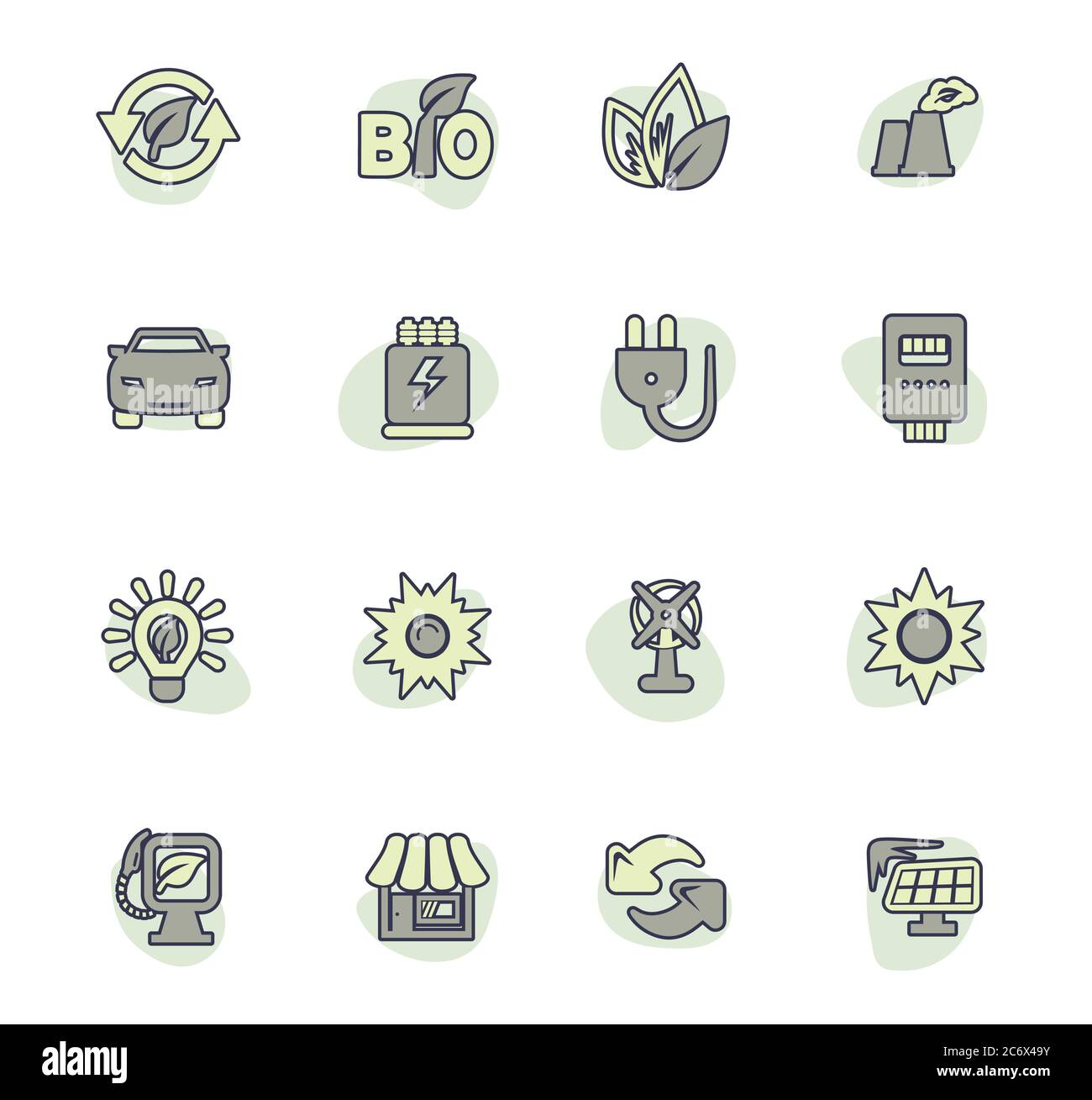 Alternative energy icons set Stock Vector Image & Art - Alamy