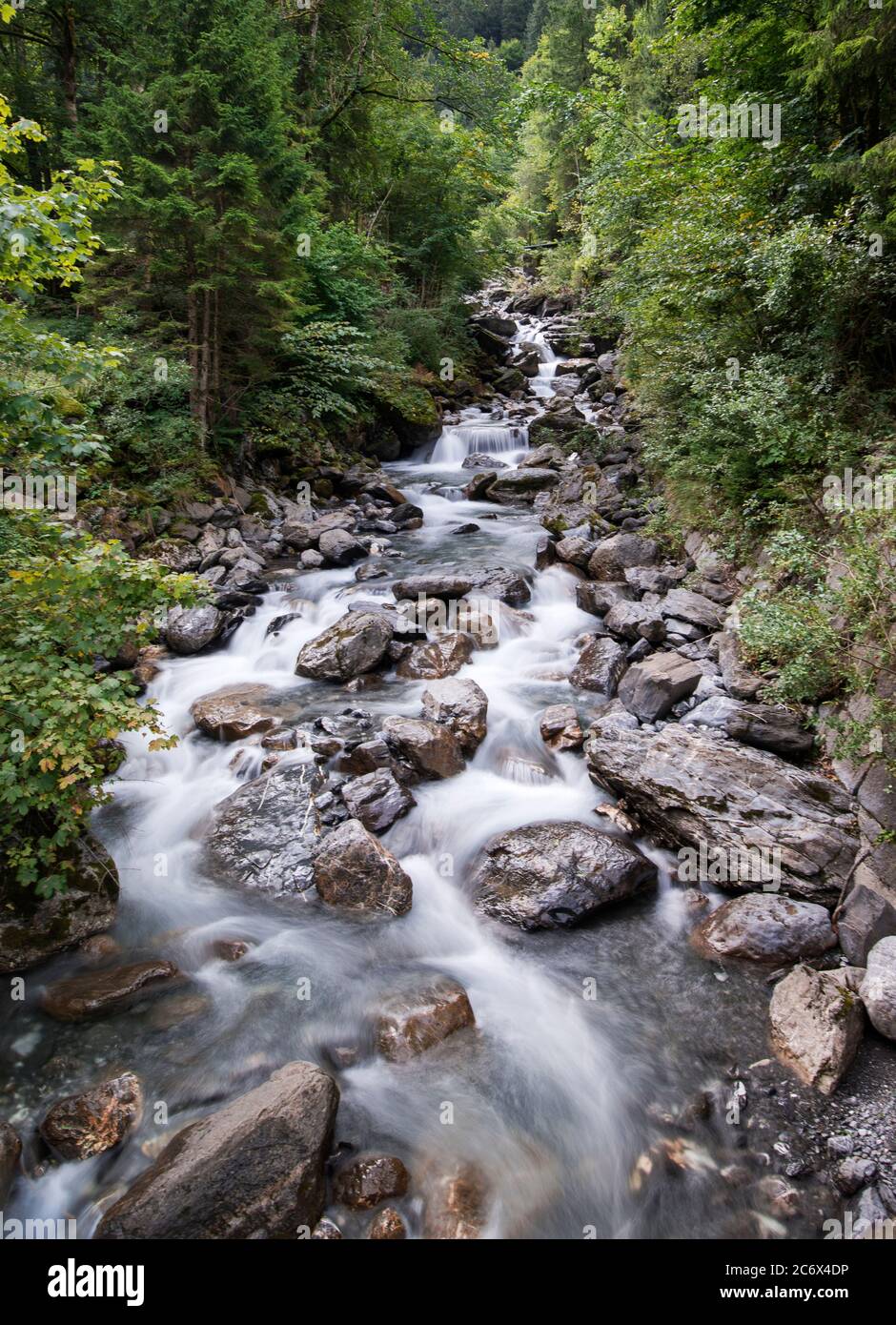 Alpine Mountain Creek, Alpine Stream in the Swiss Alps, Interlaken ...