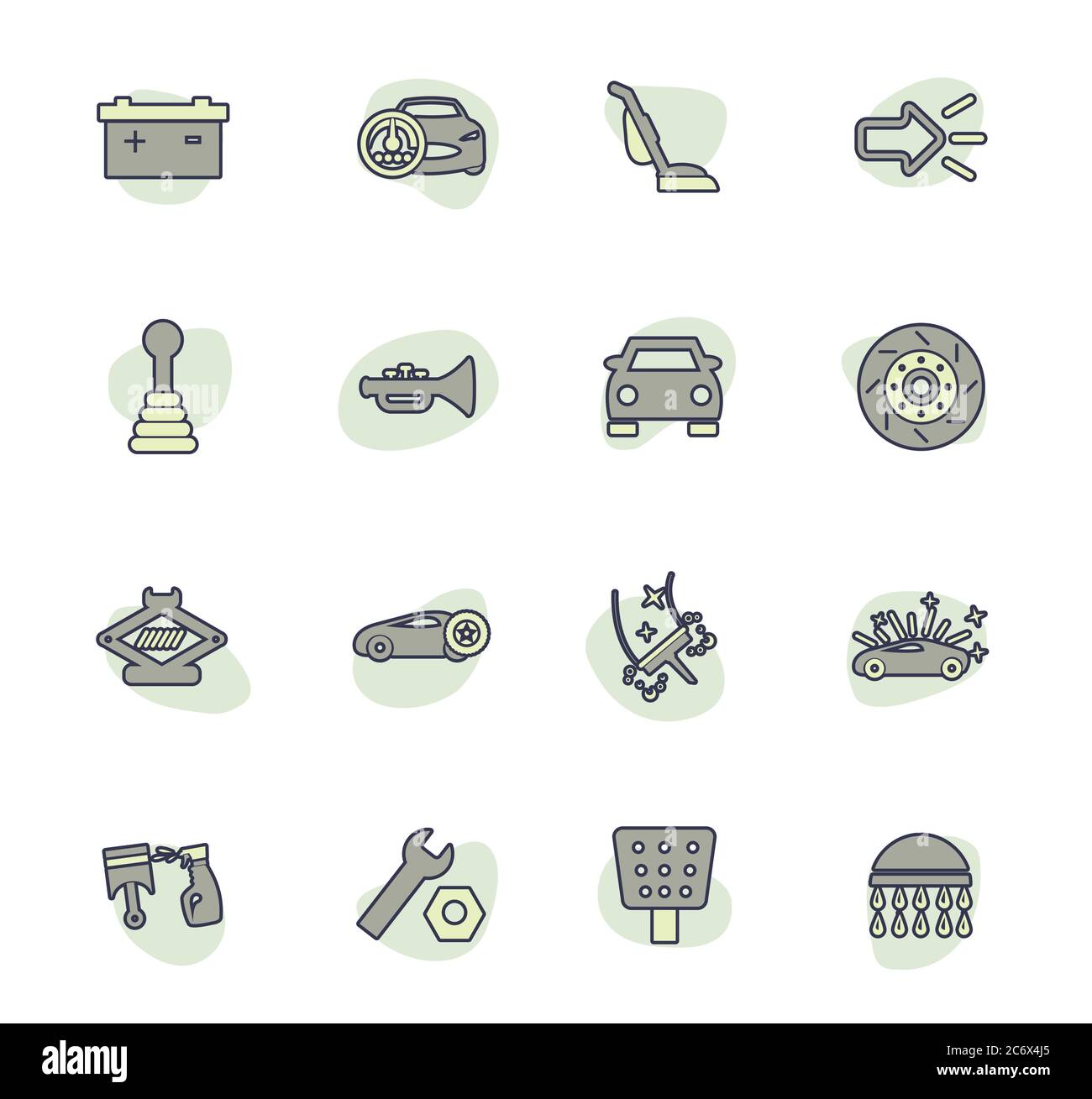 Car shop icons set Stock Vector Image & Art - Alamy