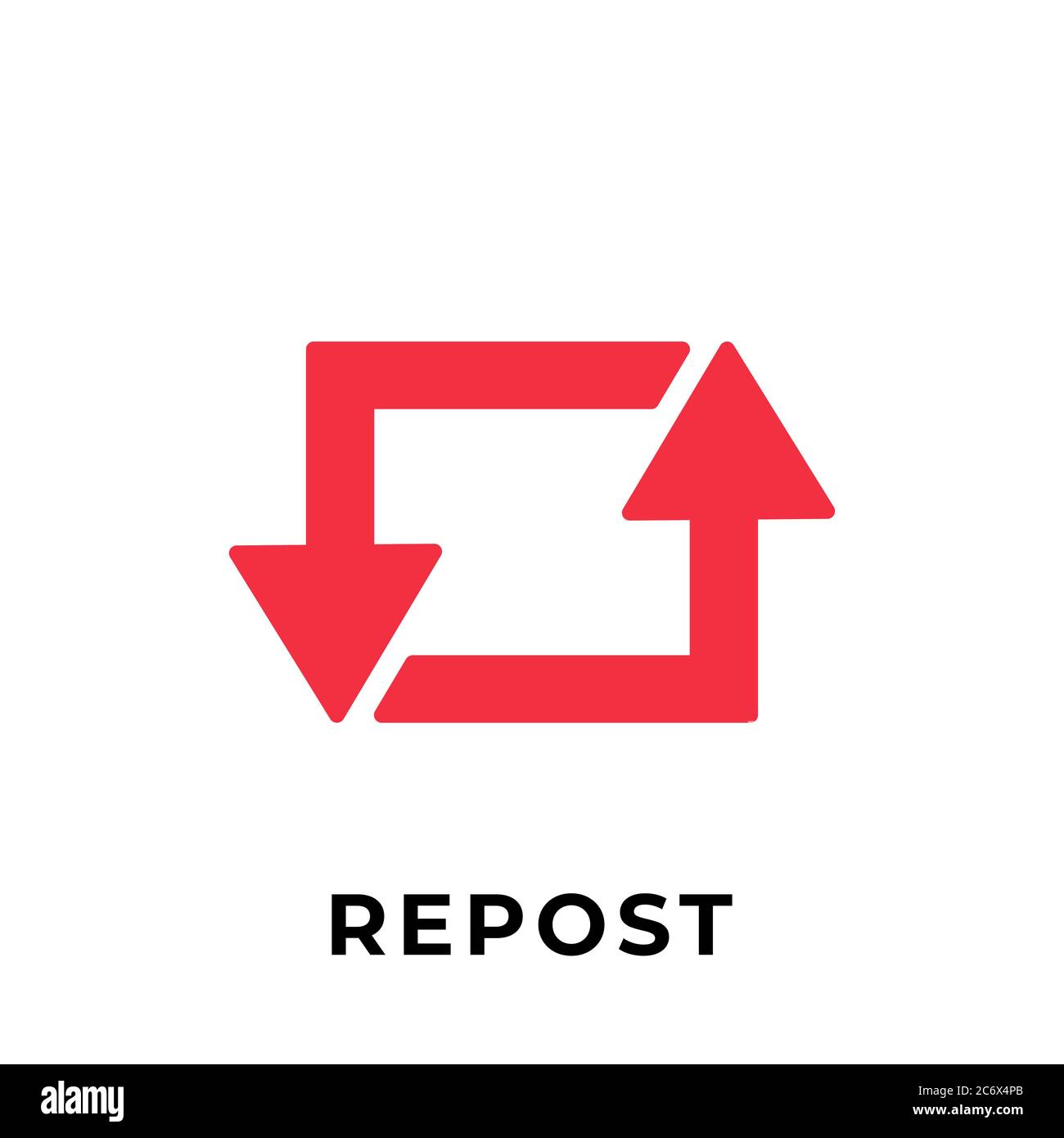 Repost button icon vector for social media. Repost icon Vector ...