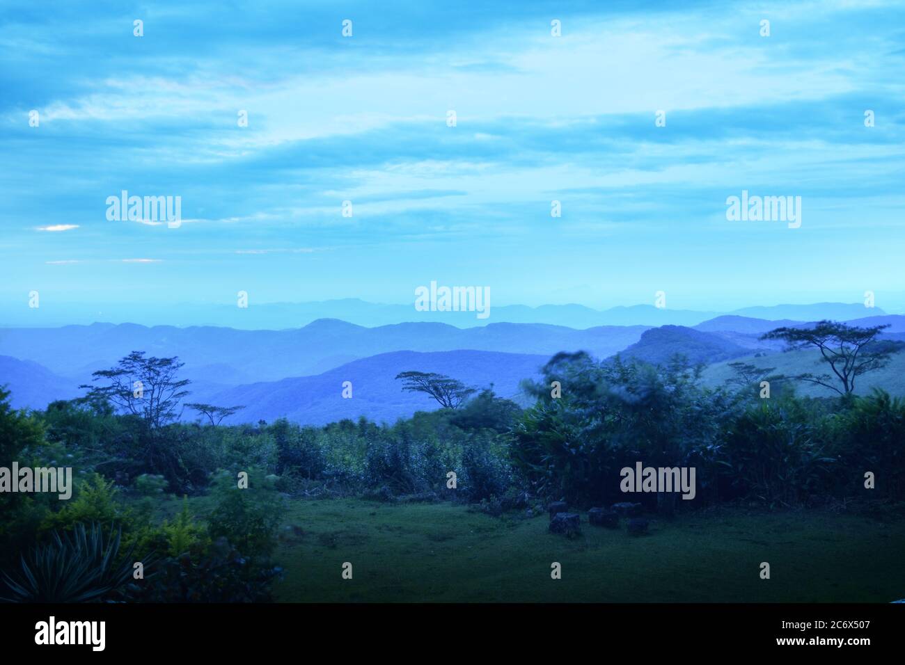 The beautiful view never to be seen. The Riverston Peak located in the ...