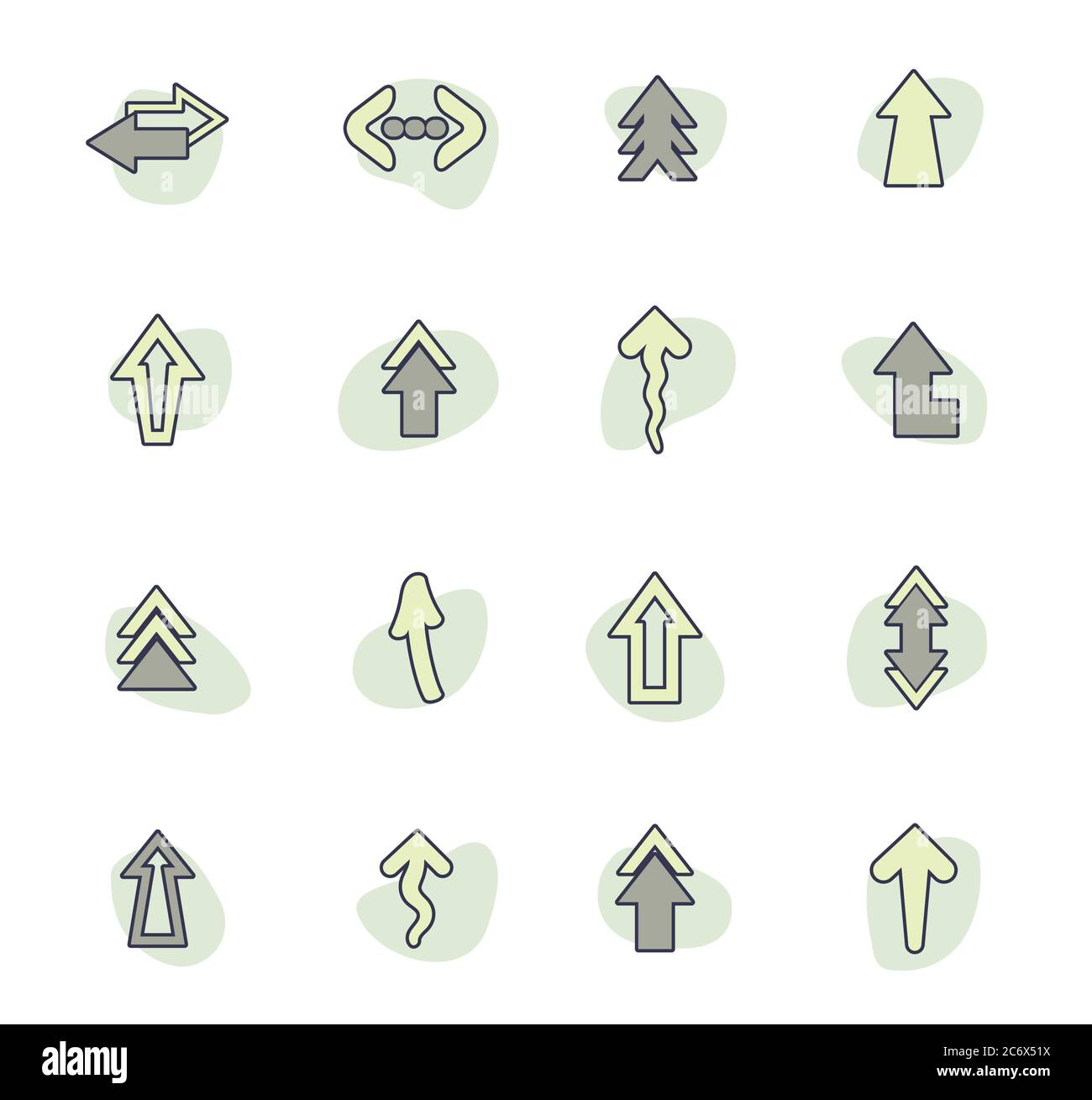 Arrows icons set Stock Vector Image & Art - Alamy