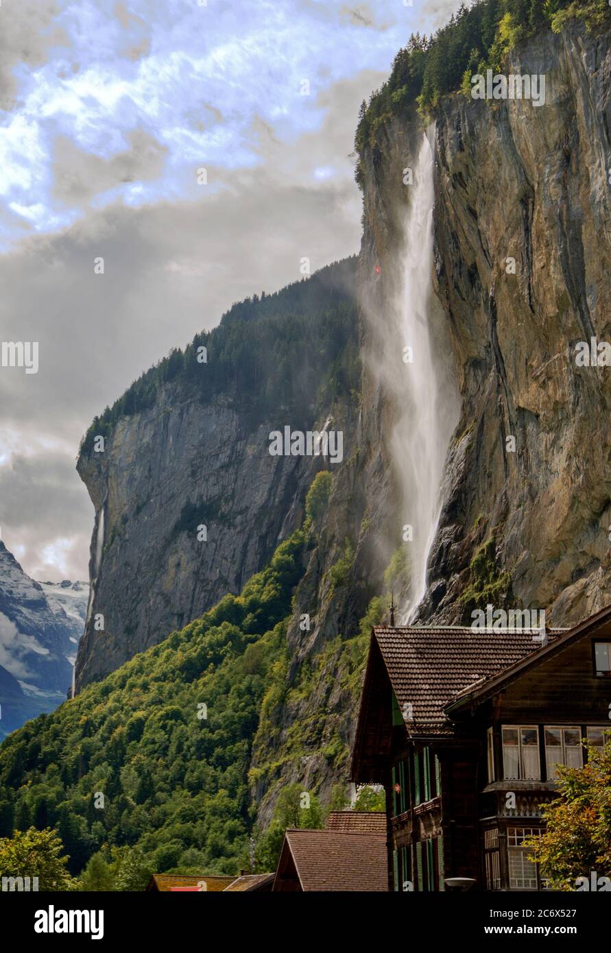 Staubbach Falls is the signature waterfall of Switzerland's famed ...