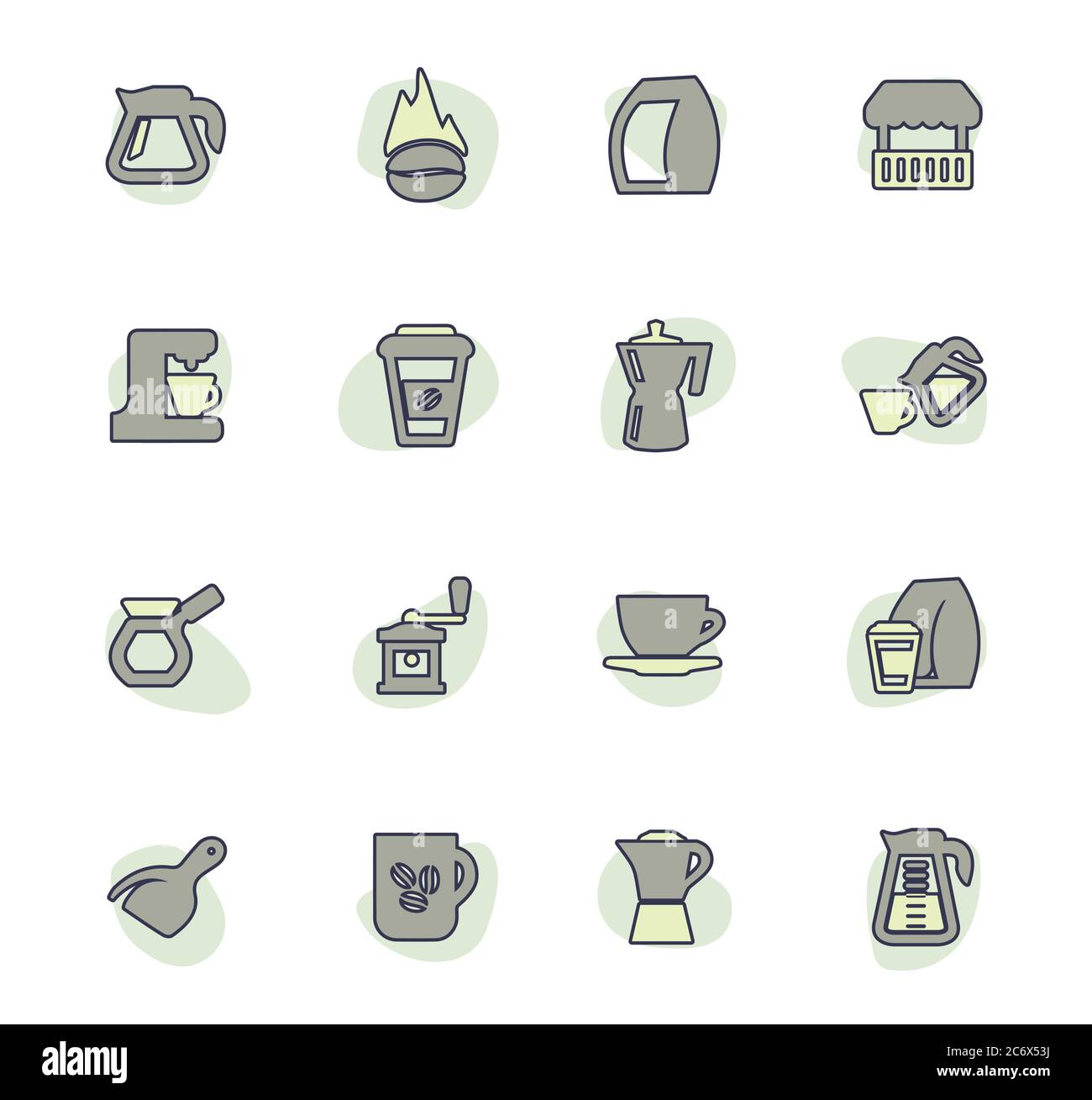 Coffee icons set Stock Vector Image & Art - Alamy