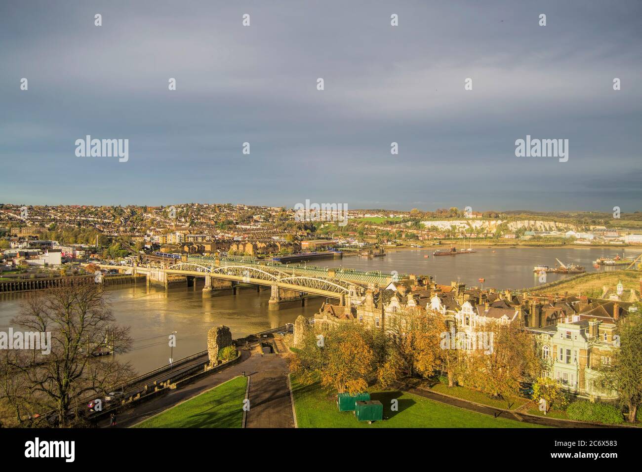 Aerial view of Rochester in Kent, south England Stock Photo - Alamy