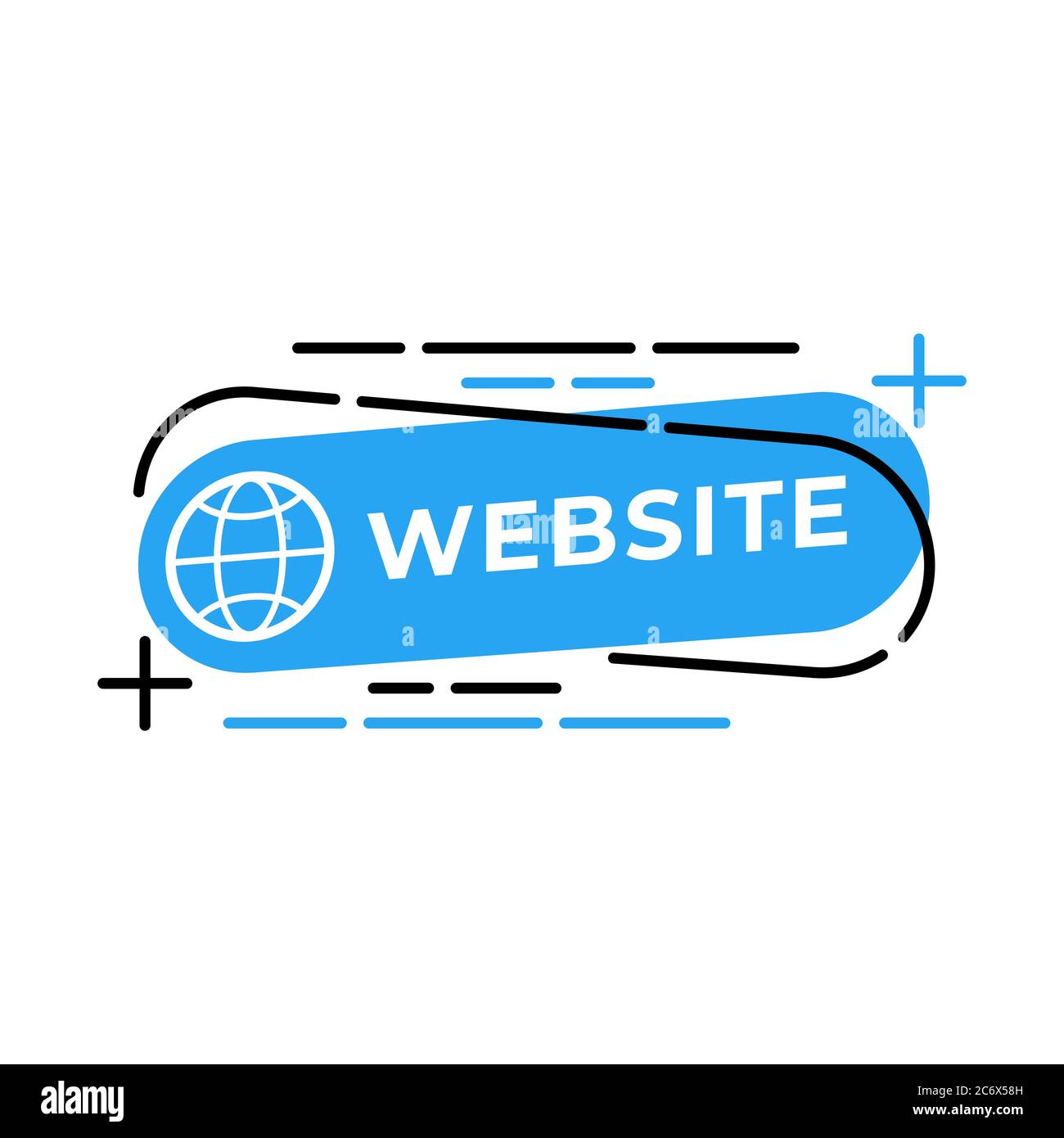 Website button icon vector for social media. Website icon Vector ...