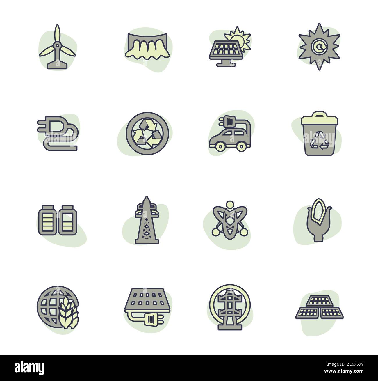 BIO Fuel industry icons set Stock Vector Image & Art - Alamy