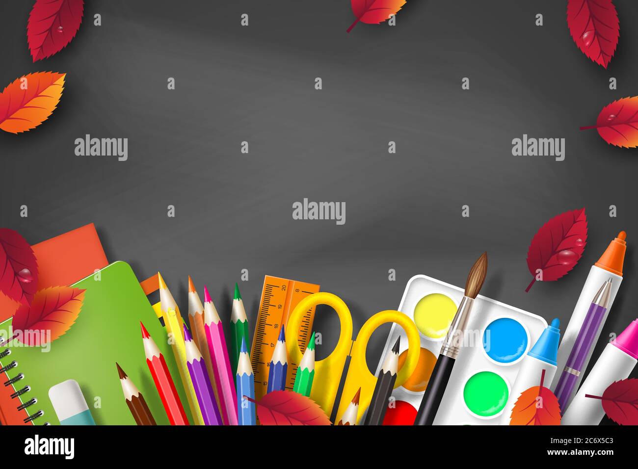 Copy space back school Stock Vector Images - Alamy