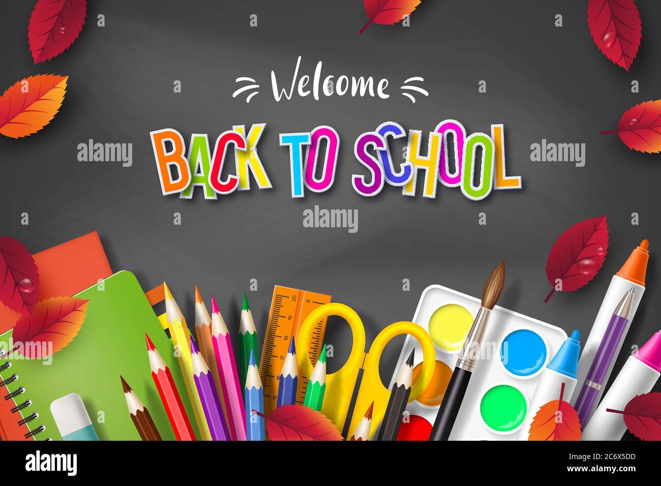 Graduation design background realistic Stock Vector Images - Alamy