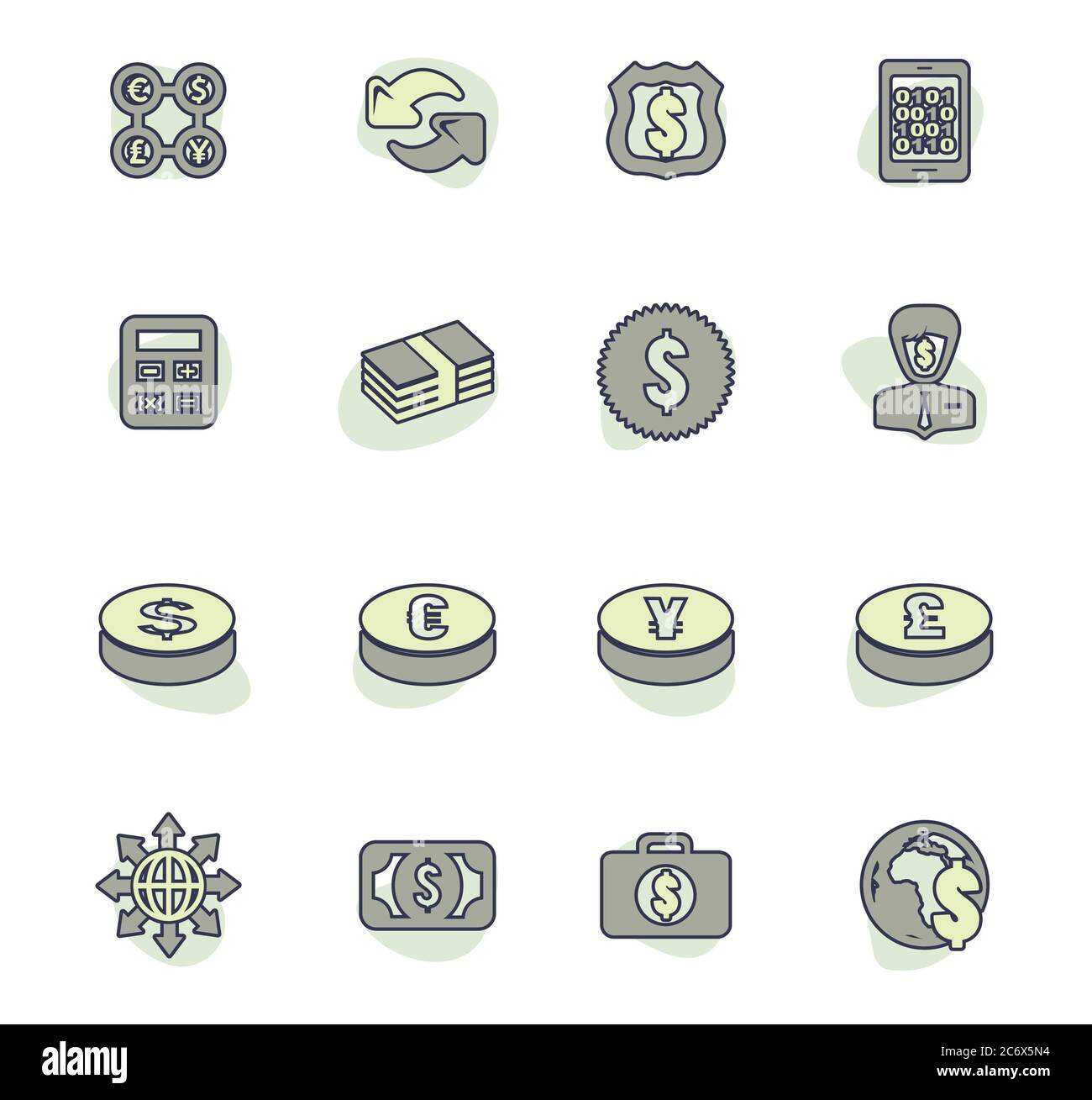 Currency exchange icons set Stock Vector Image & Art - Alamy