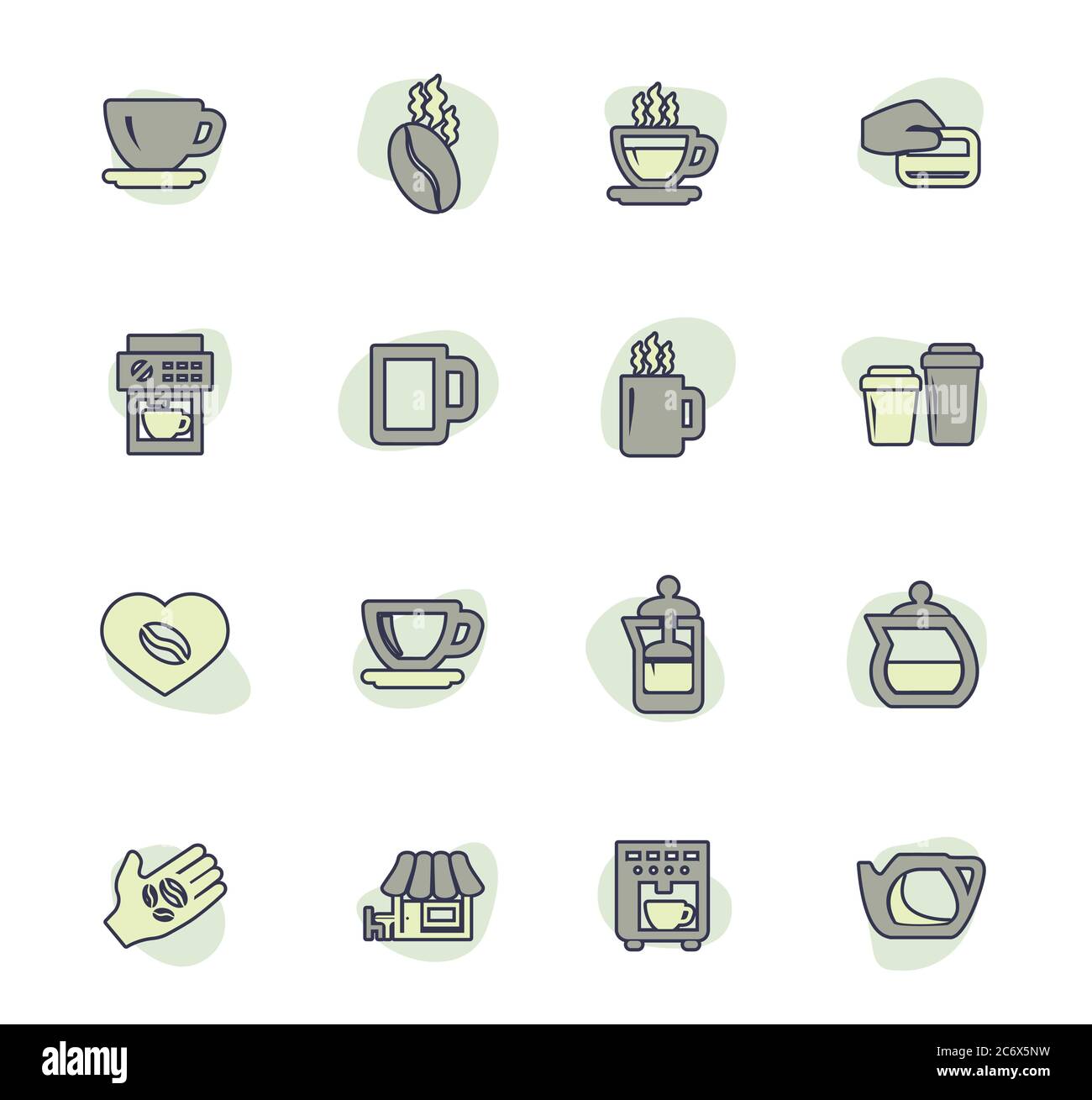 Coffee icons set Stock Vector Image & Art - Alamy