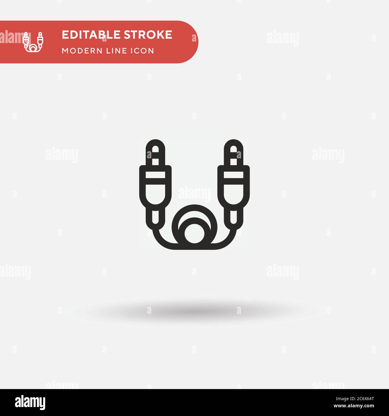 Cable Simple vector icon. Illustration symbol design template for web ...