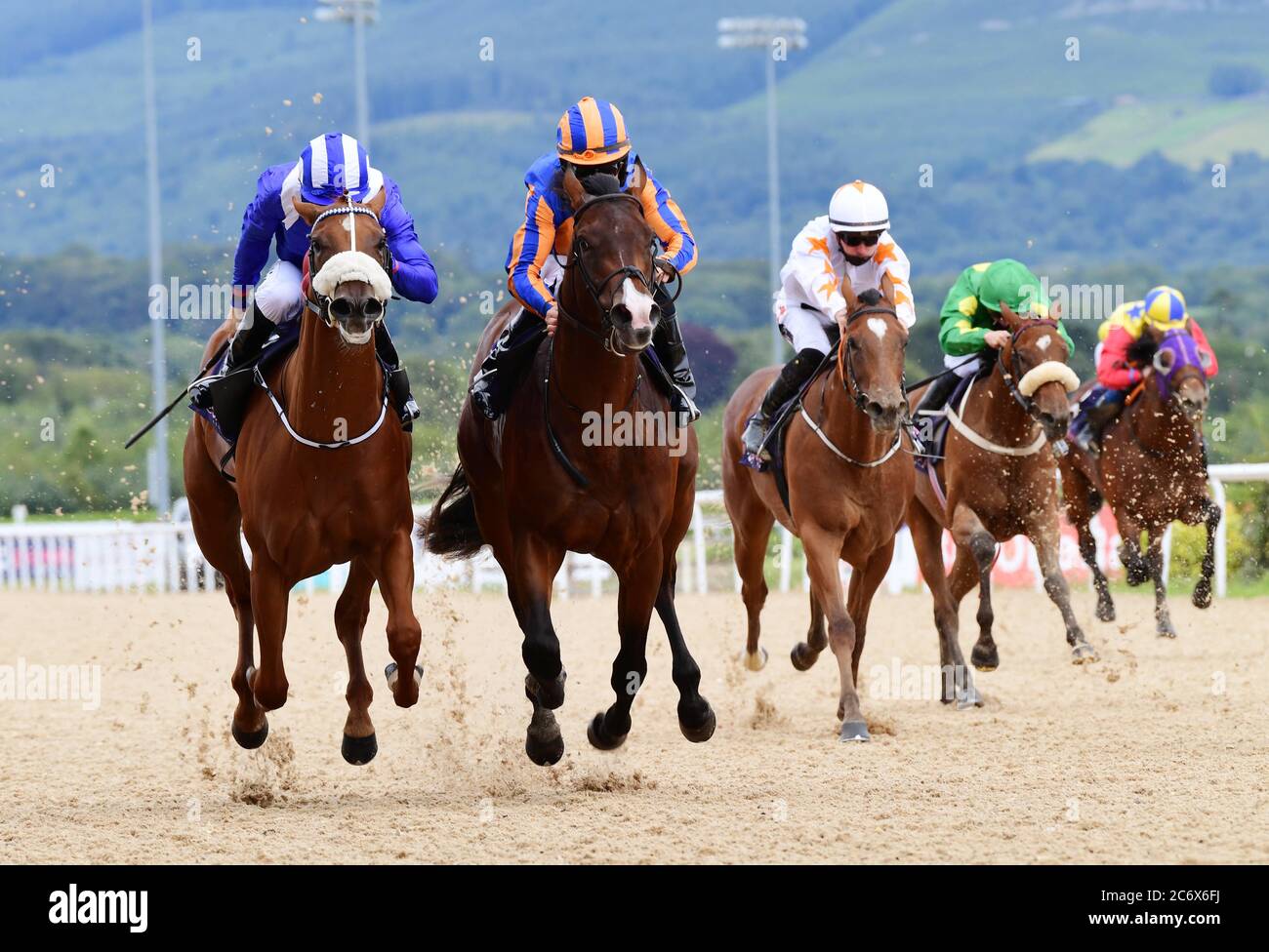 Mahaaseel and Gary Halpin (left) win the Irish Stallion Farms EBF ...