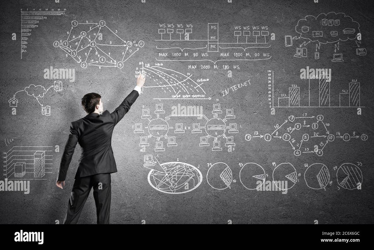 Man writing business plan Stock Photo - Alamy