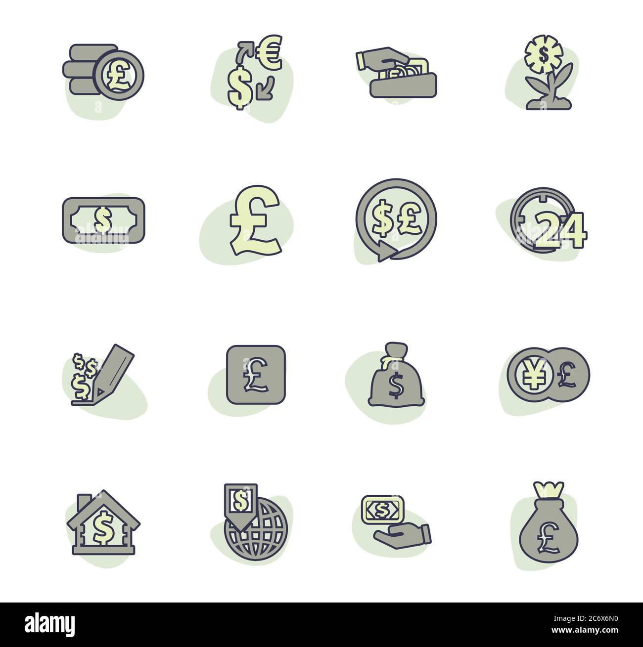 Currency exchange icons set Stock Vector Image & Art - Alamy