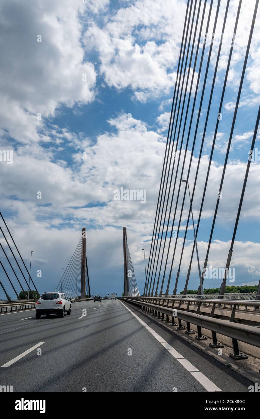 Road network infractrusture in Netherlands, driving safe on high ...