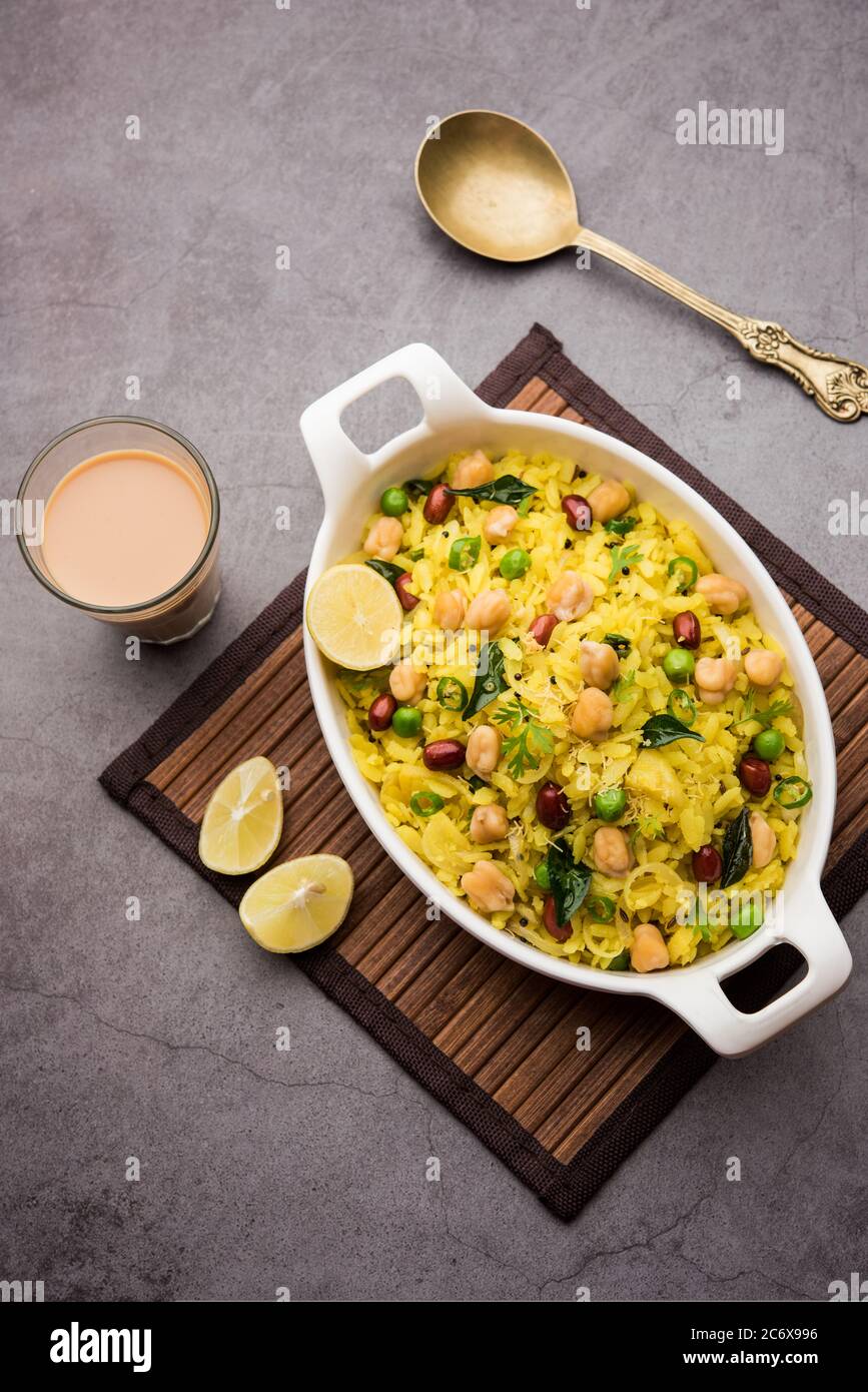 Power Kabuli Chana Poha or Protein Rich Choley Pohe, Popular ...