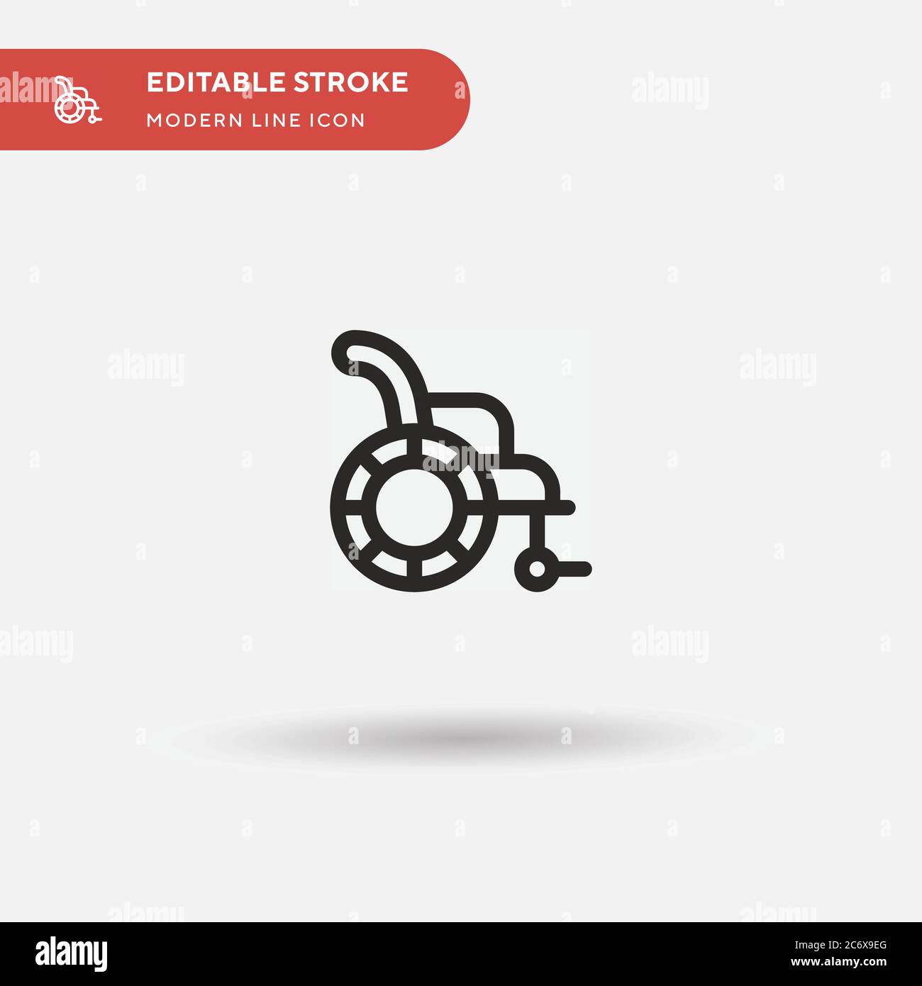 Wheelchair Simple vector icon. Illustration symbol design template for ...