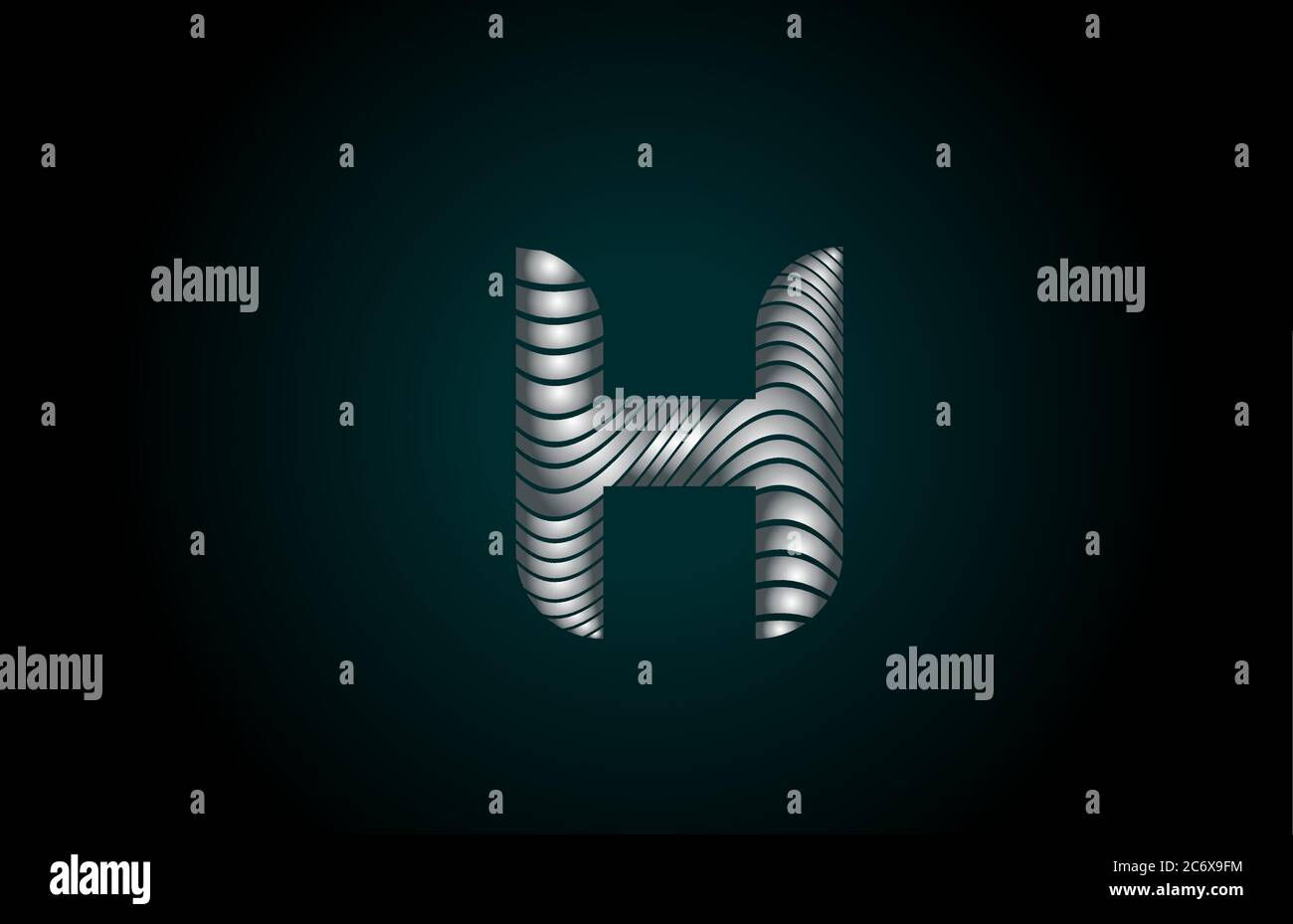 Metallic letter h hi-res stock photography and images - Alamy