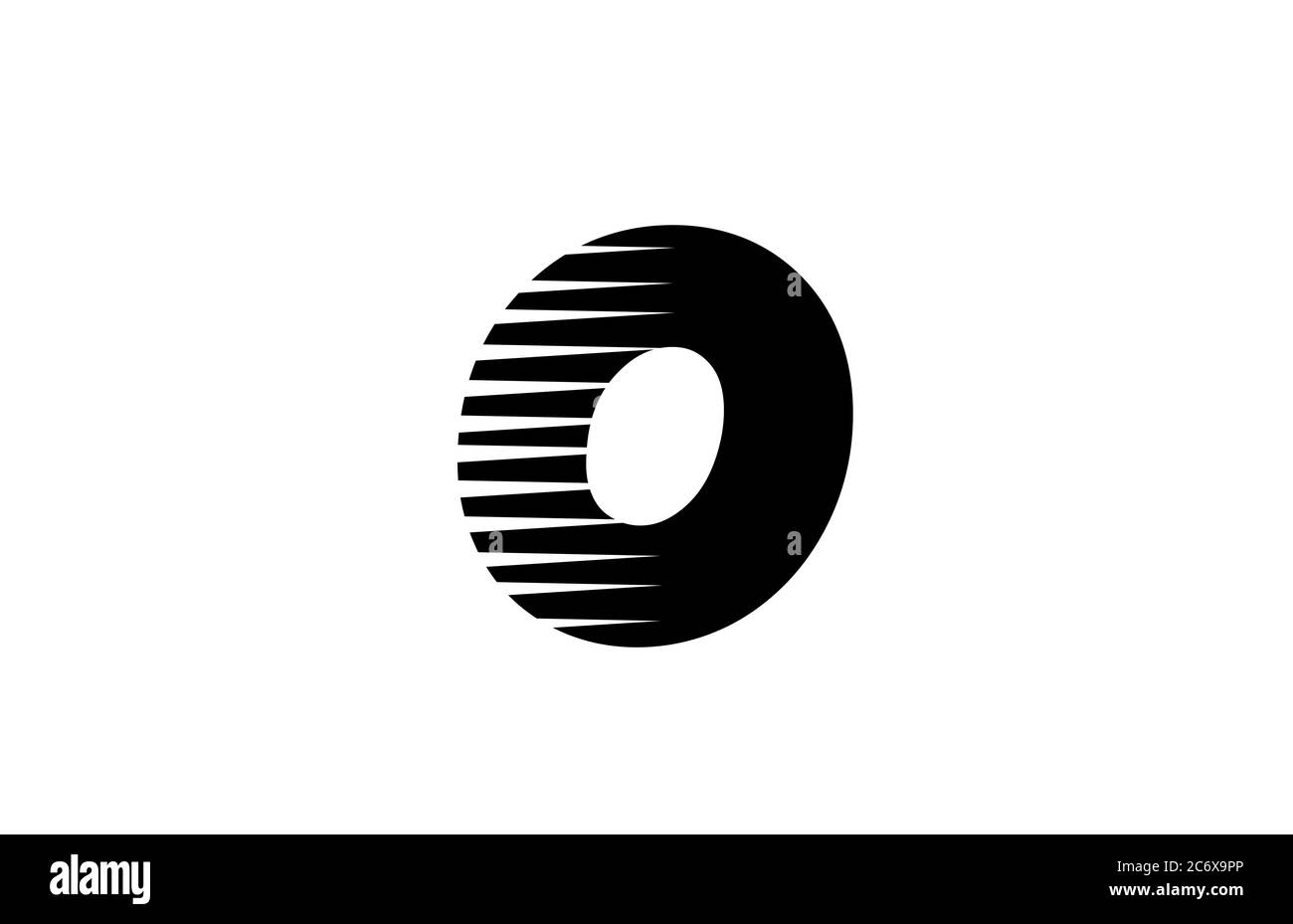 line stripes O alphabet letter logo icon for business and company ...