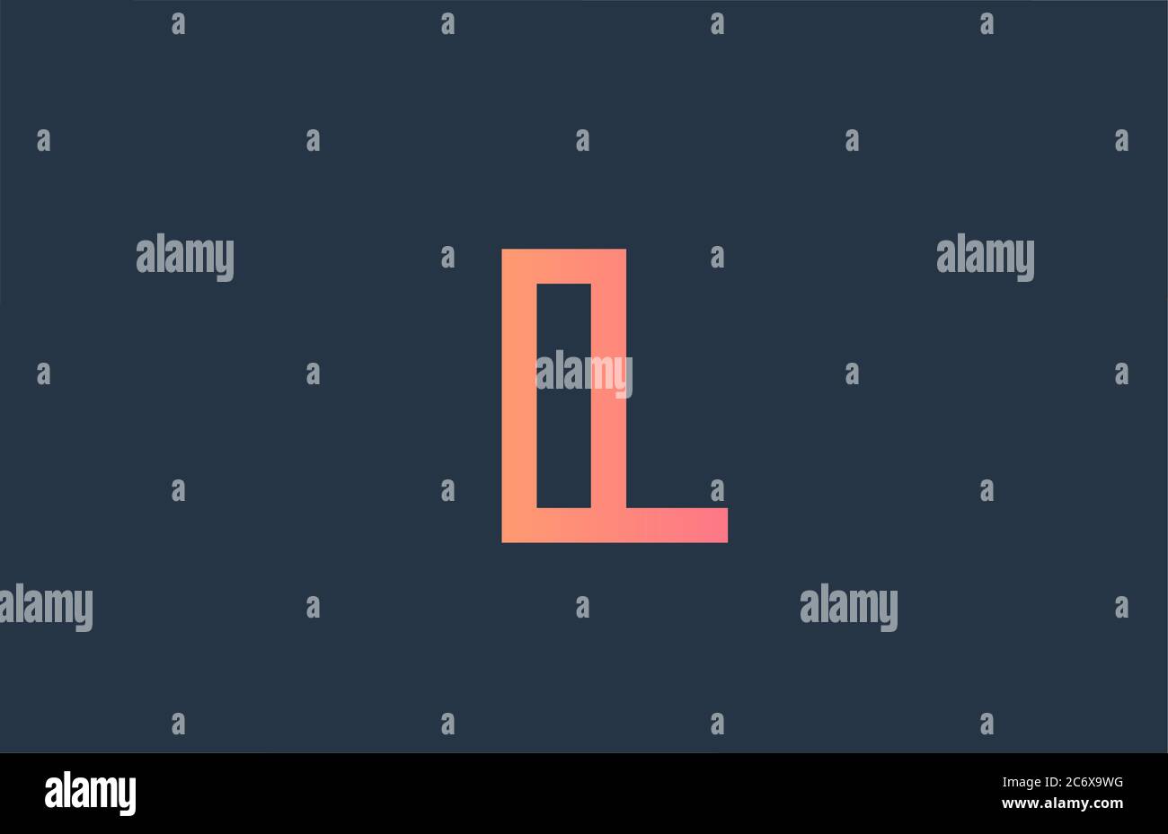 pink alphabet letter logo L icon for company and business. Simple line ...