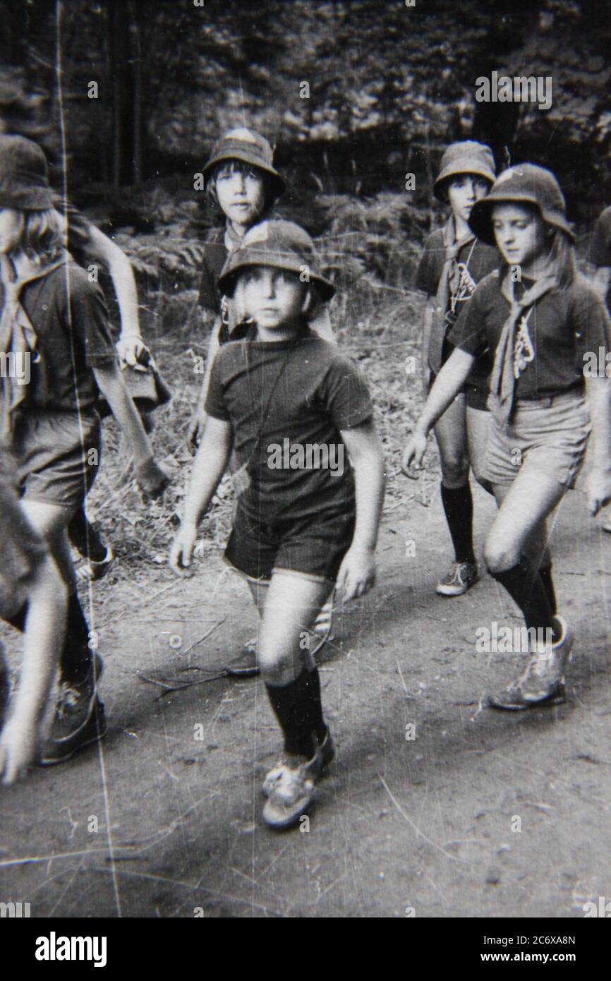 Fine 70s vintage black and white lifestyle photography of girl scouts ...