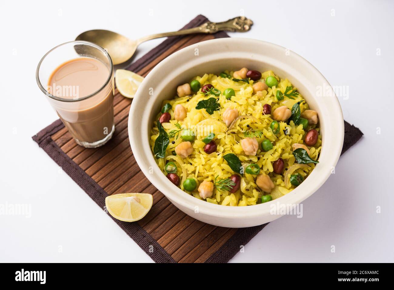 Power Kabuli Chana Poha or Protein Rich Choley Pohe, Popular ...