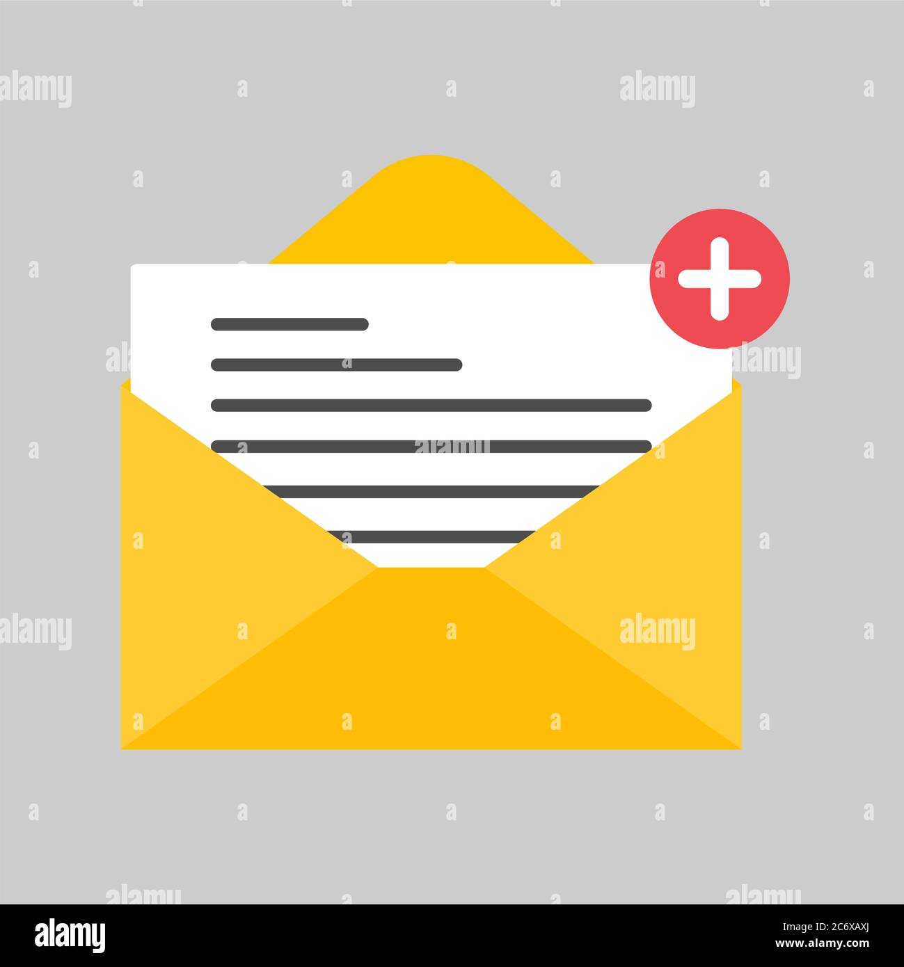 Design mail or e-mail of flat icon, Vector on isolated background Stock ...
