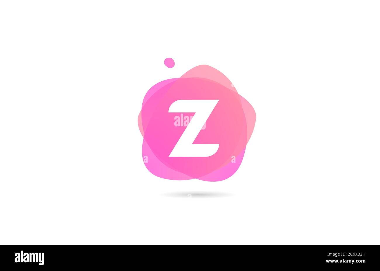 pink white Z alphabet letter logo for company and business with ...