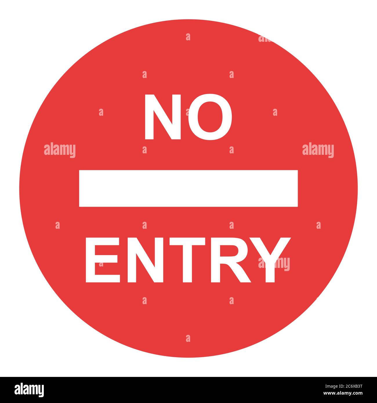 Stop sign, icon NO ENTRY vector. Red color singe symbol illustration ...