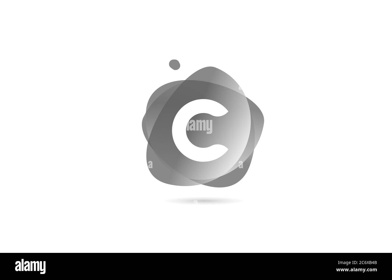 black white C alphabet letter logo for company and business with ...