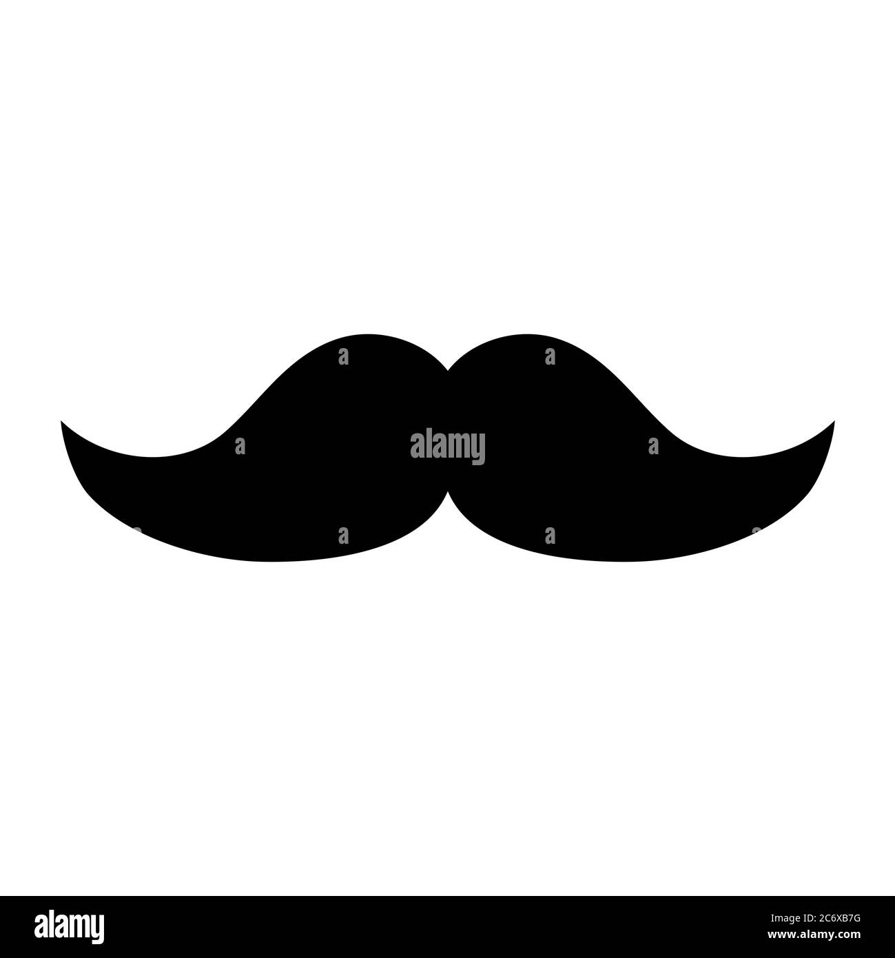Moustache flat icon symbol. Vector illustration isolated on white ...