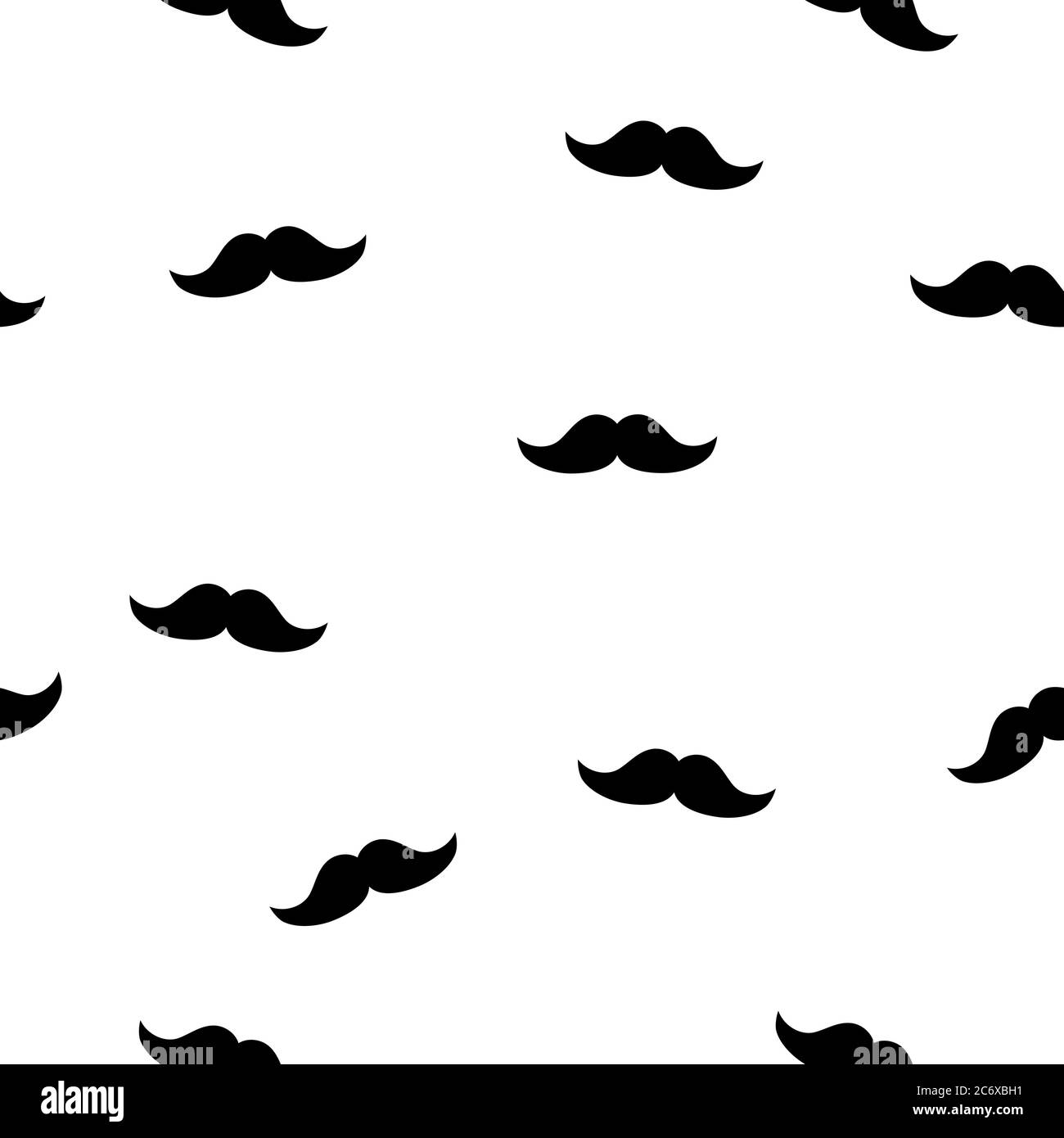 Moustache seamless pattern vector. Random icon isolated on white ...