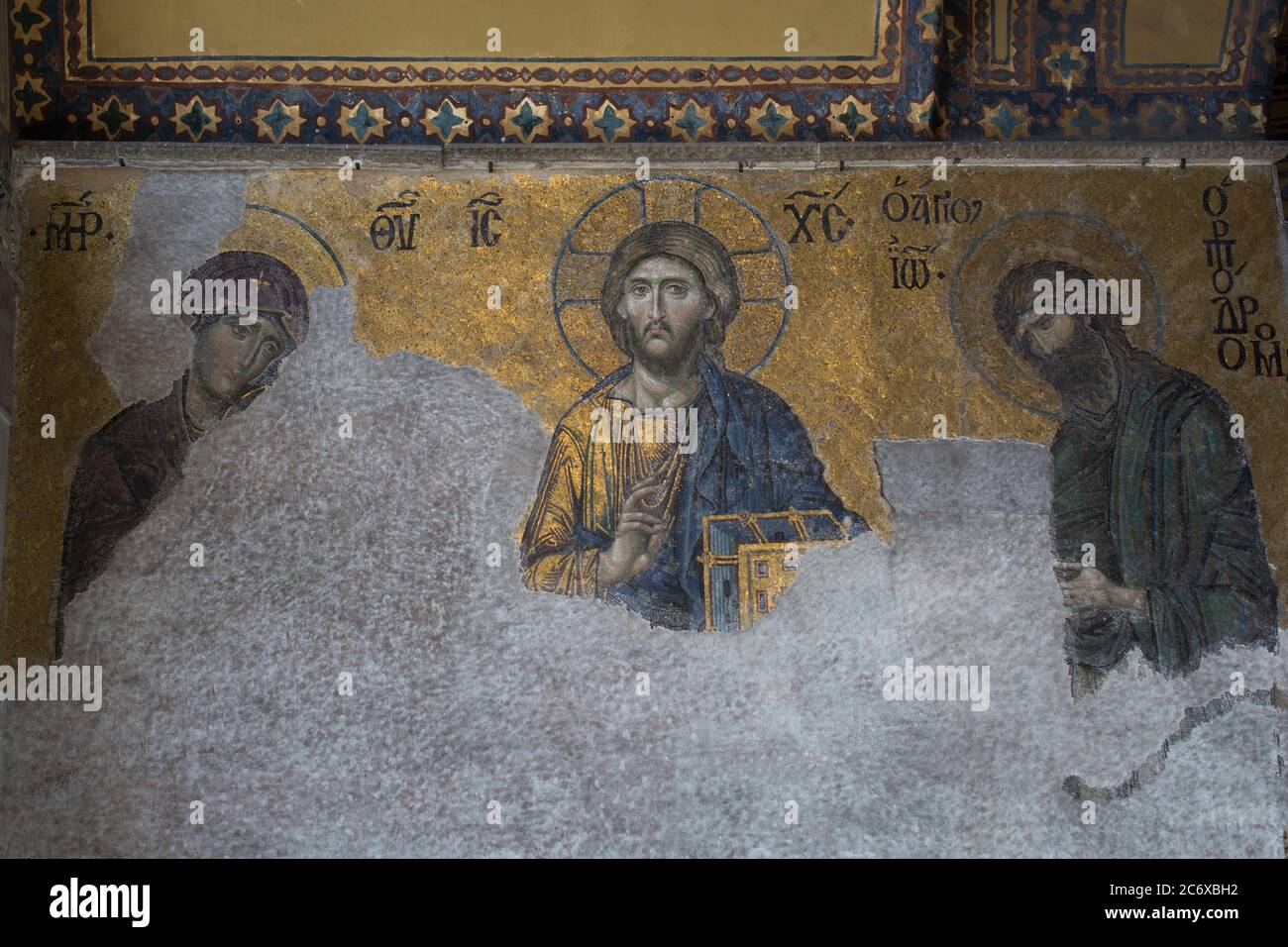 Hagia Sophia decorated with mosaics during Byzantine period Stock Photo ...