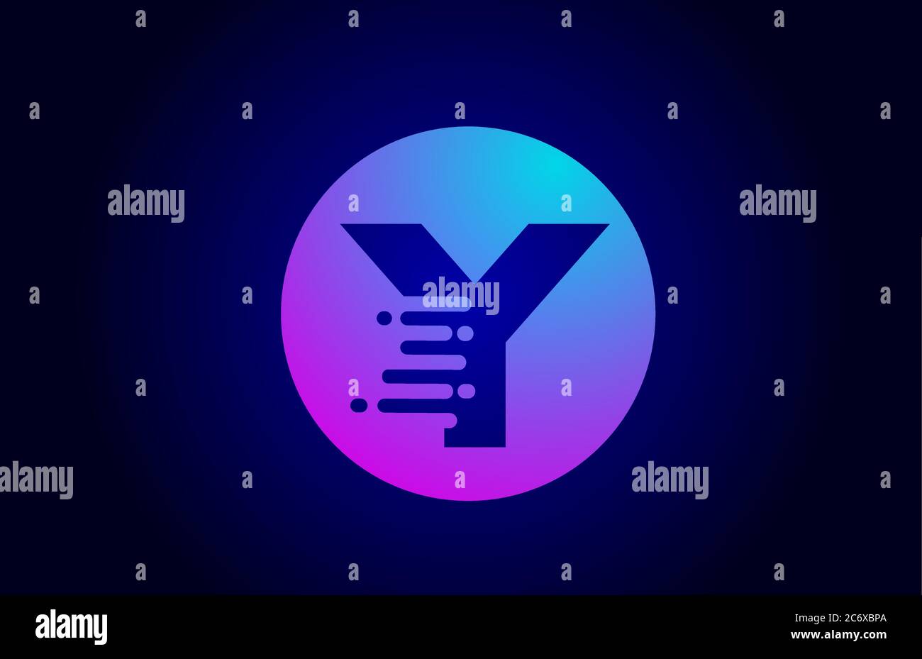 pink blue Y alphabet letter logo for business and company. Gradient ...