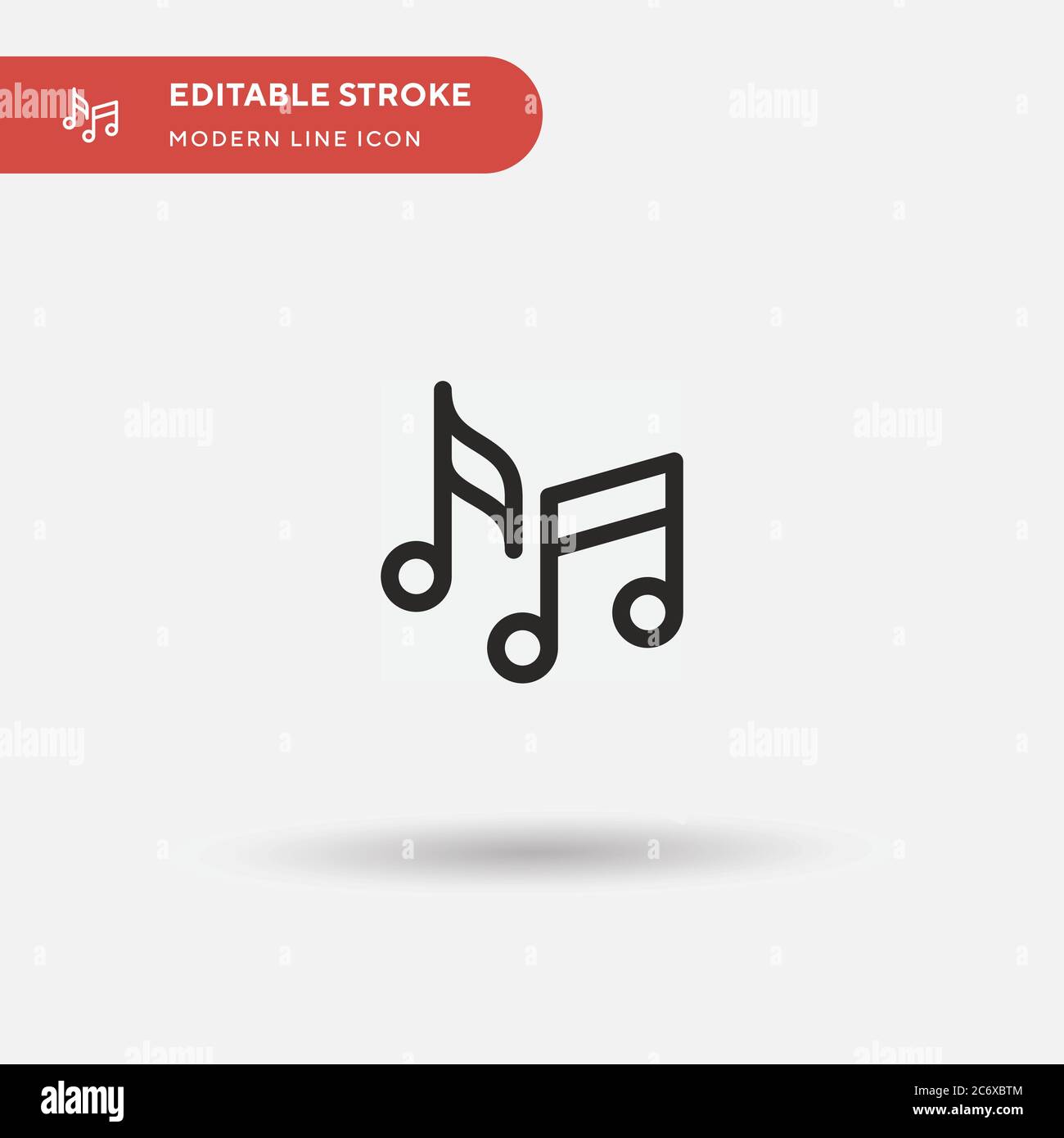 Music Notes Simple vector icon. Illustration symbol design template for ...