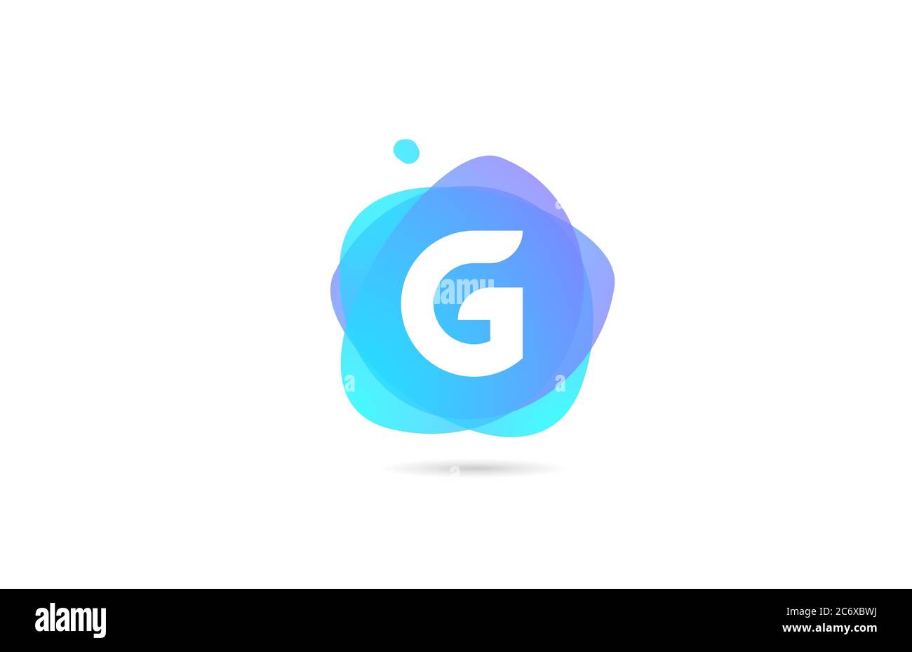 pink blue G alphabet letter logo for company and business with gradient ...