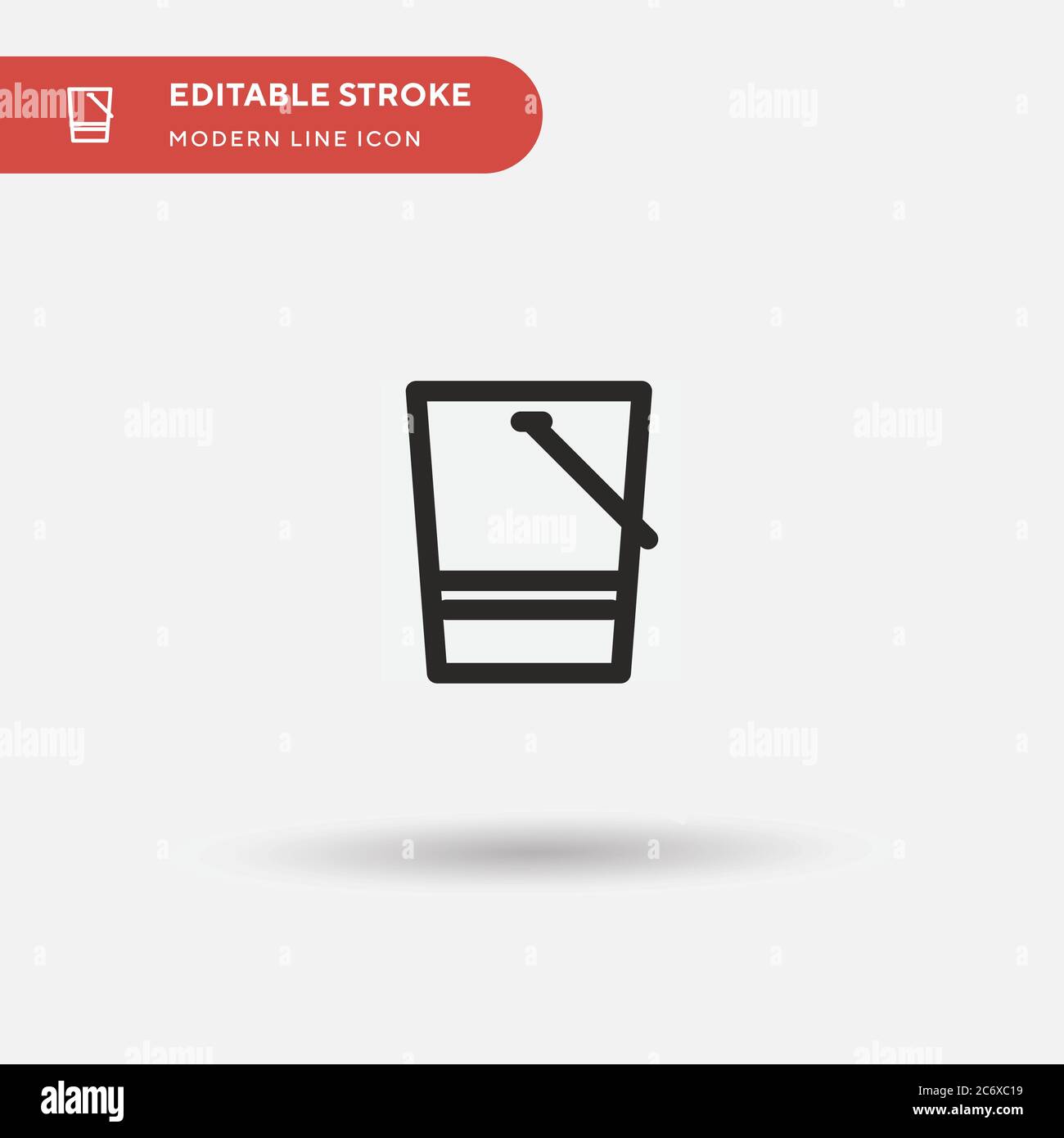 Bucket Simple vector icon. Illustration symbol design template for web ...