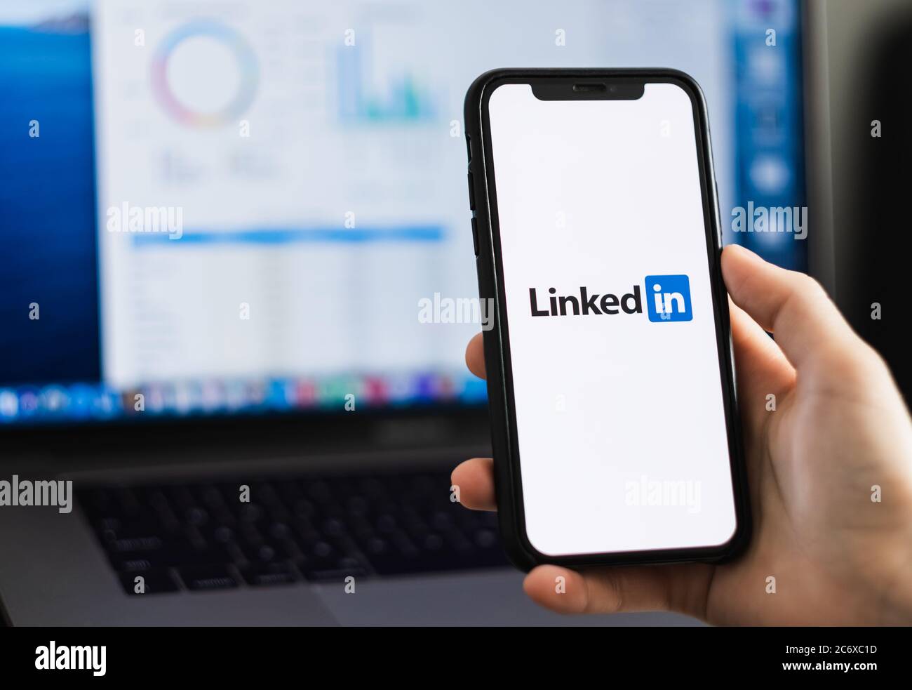 LinkedIn app logo on the smartphone screen Stock Photo - Alamy