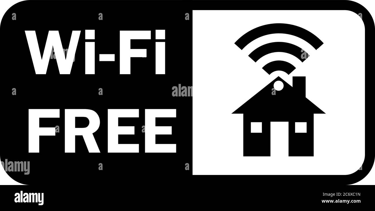 House wifi icon outline Cut Out Stock Images & Pictures - Alamy