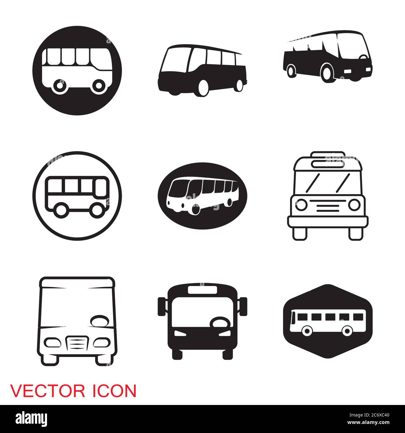 Bus sign icon. Public transport sign symbol Stock Vector Image & Art ...