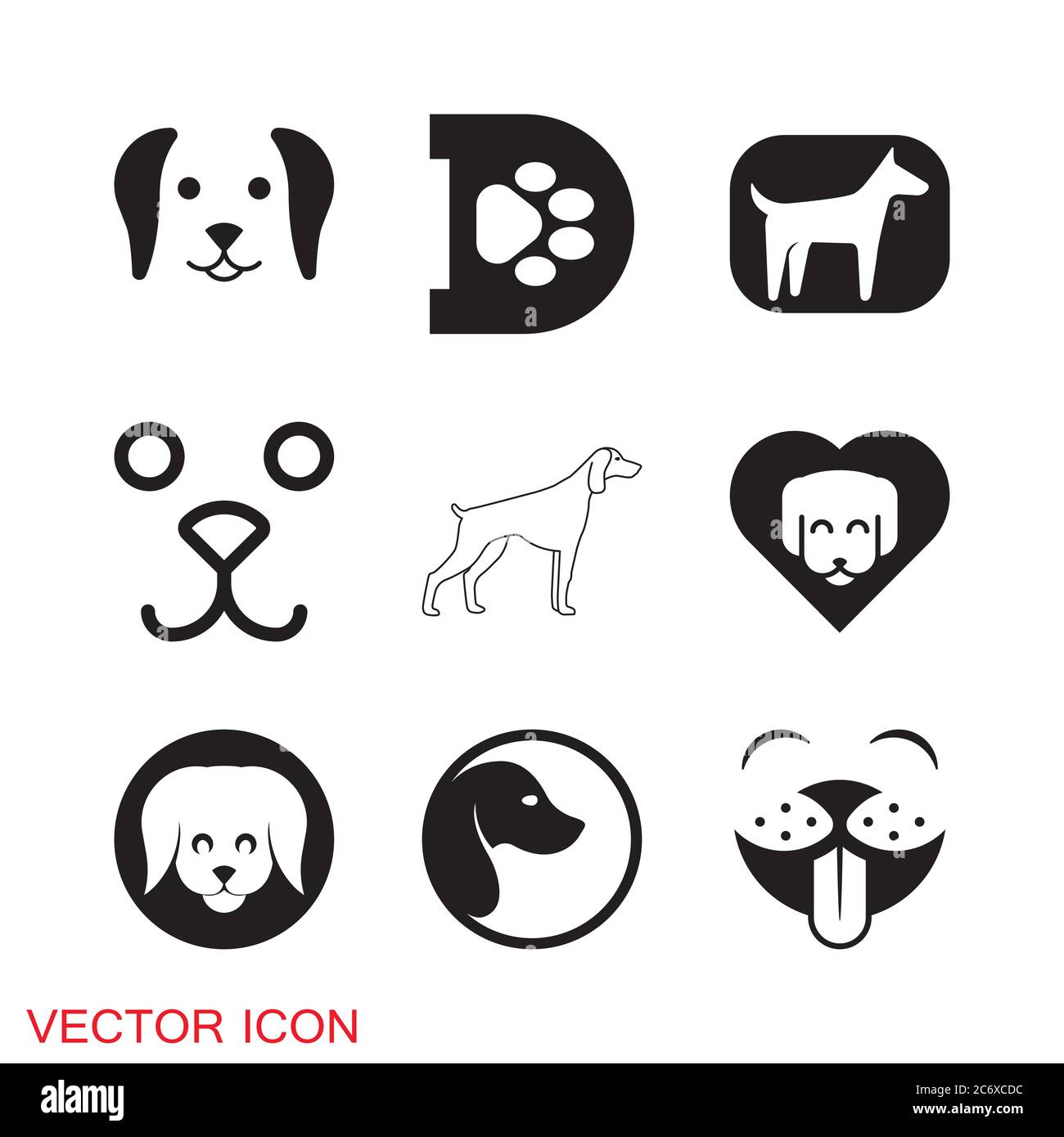 Dog icon. Vector element for your design Stock Vector Image & Art - Alamy