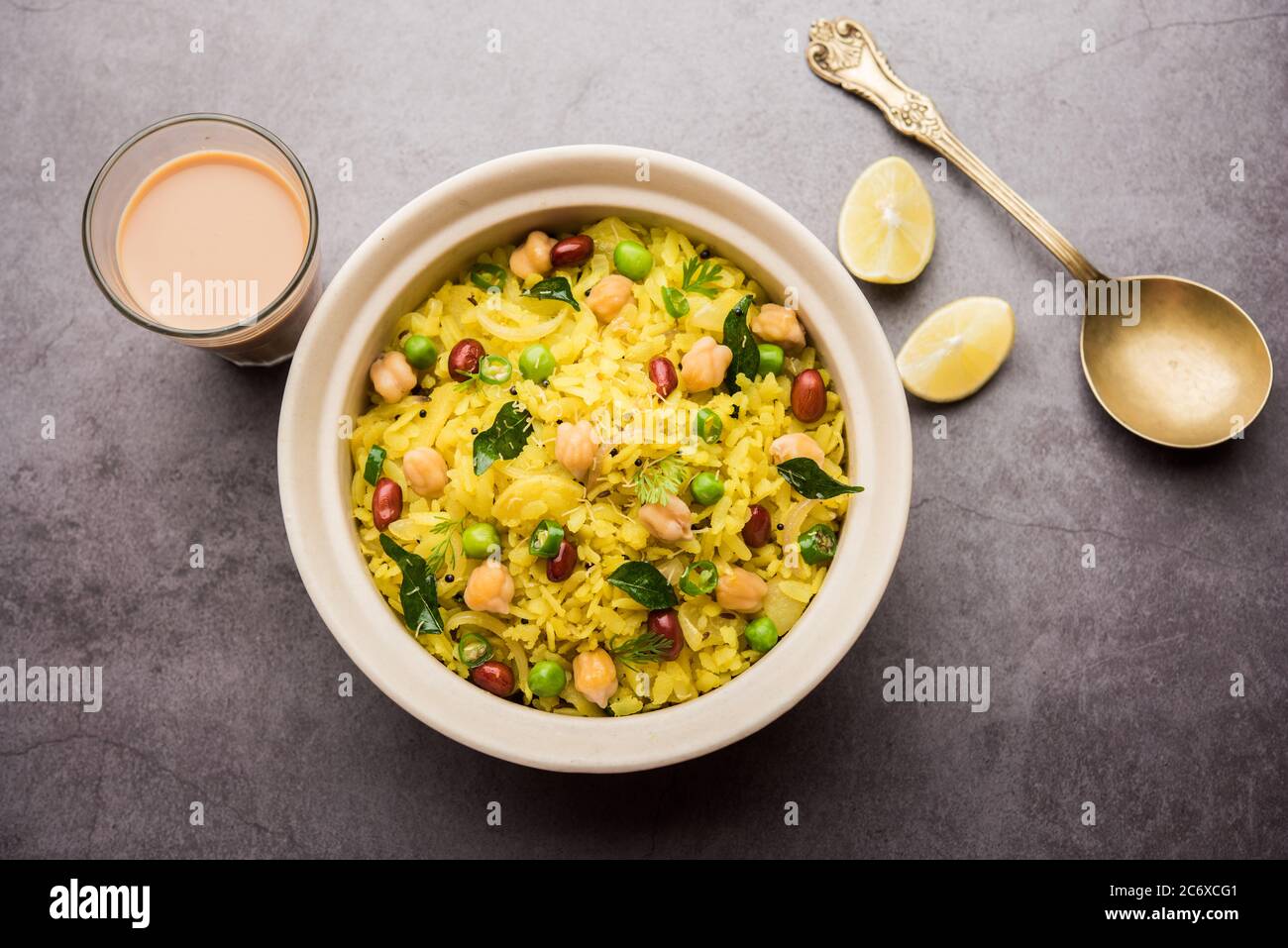 Power Kabuli Chana Poha or Protein Rich Choley Pohe, Popular ...