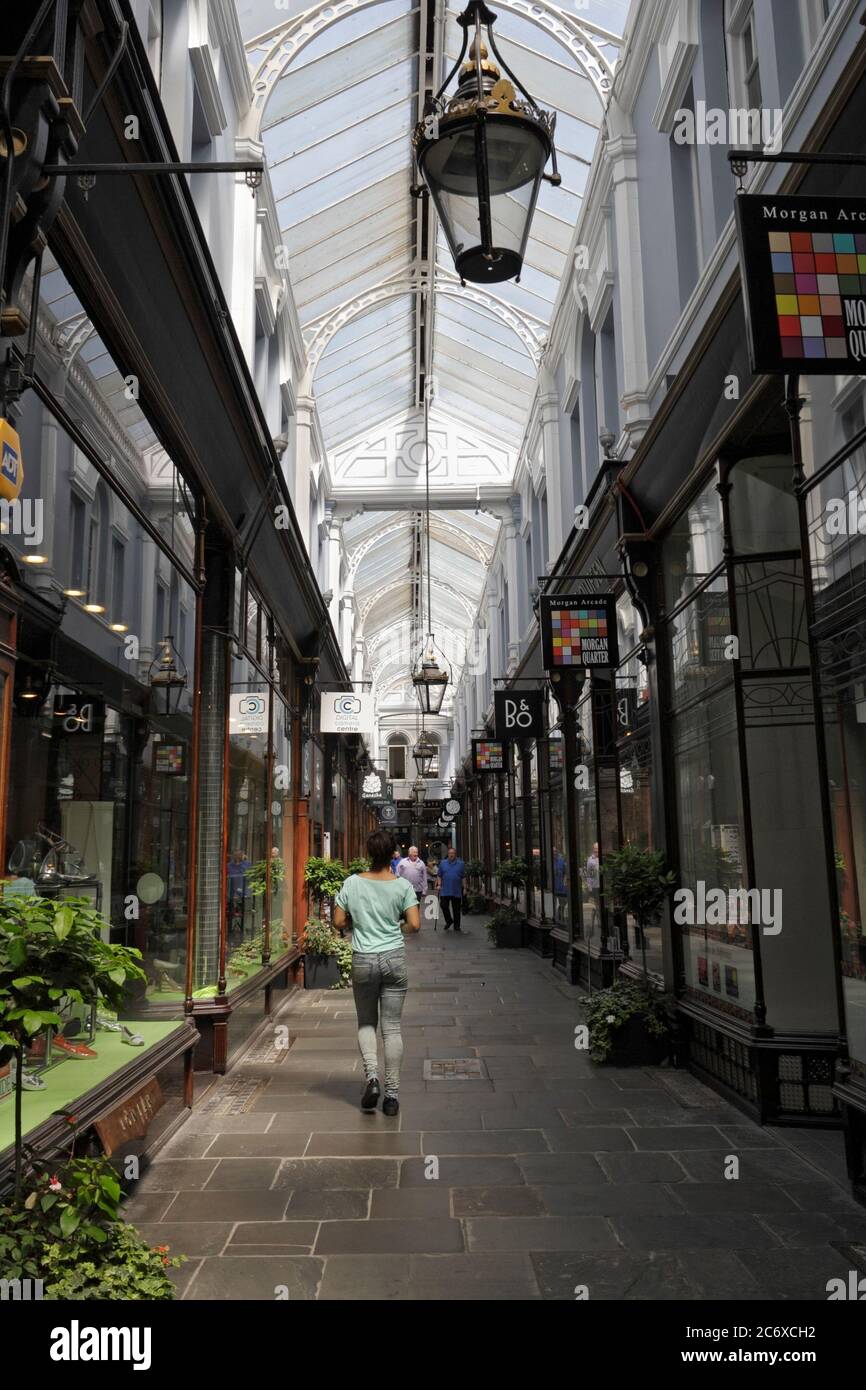 Morgan Arcade Cardiff City centre shopping, Wales UK Stock Photo - Alamy
