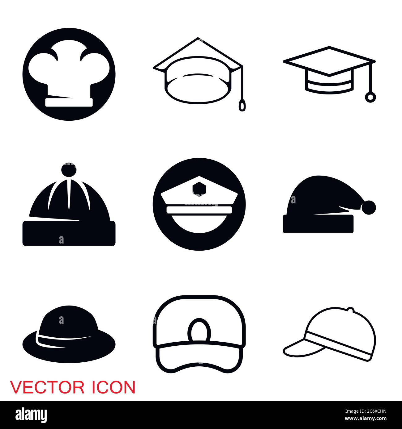 Cap icon in Flat Style. Vector illustration Stock Vector Image & Art ...
