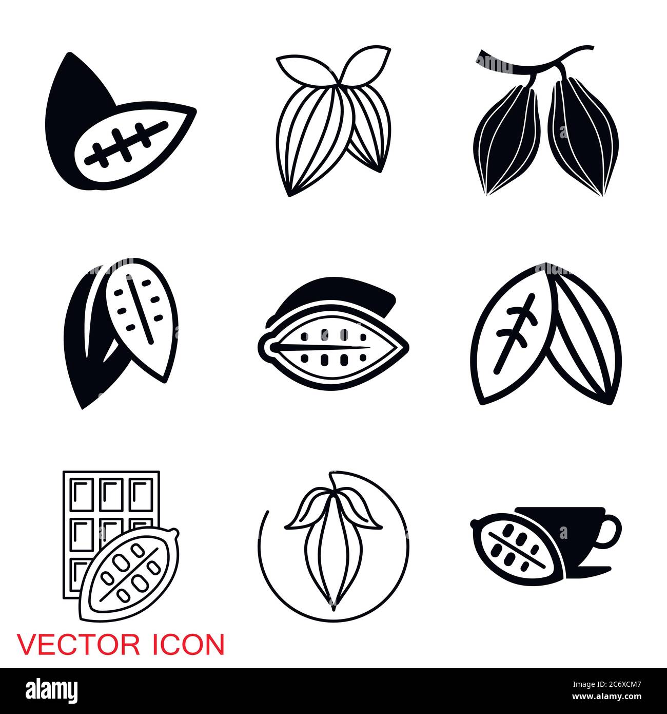 Cocoa icon, chocolate with marshmallows symbol sign and button Stock ...