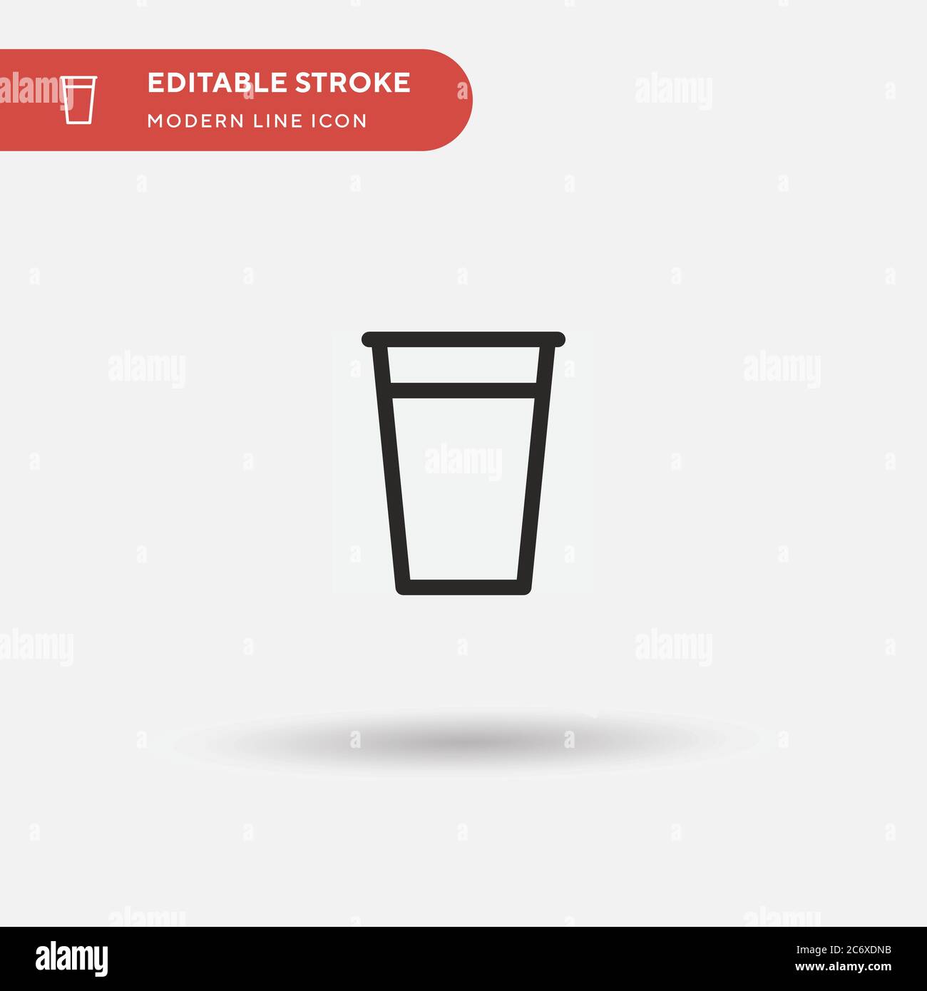 Plastic Cup Simple vector icon. Illustration symbol design template for ...