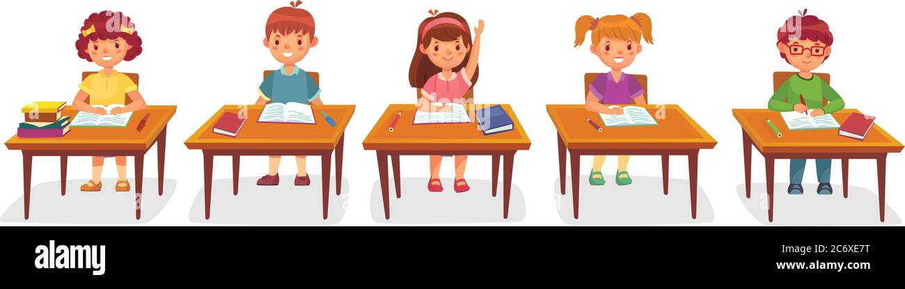 School Children Writing Clipart Children Writing Classroom Stock