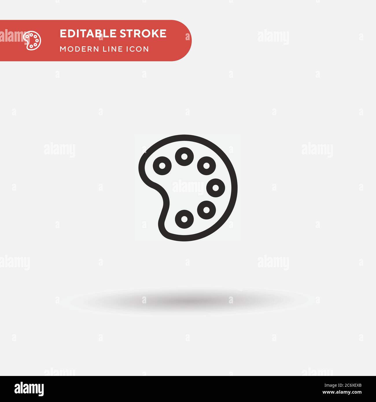 Paint Palette Simple vector icon. Illustration symbol design template ...